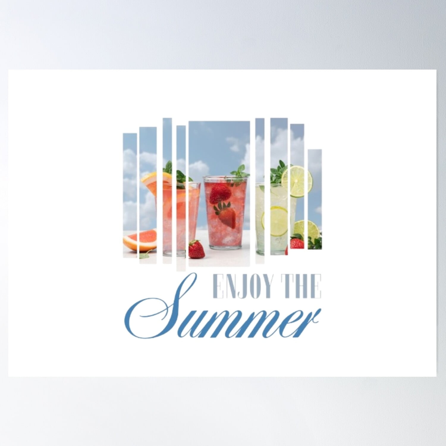Enjoy The Summer Poster Wall Art, Modern Wall Decor, 8x12 UNFRAMED ...