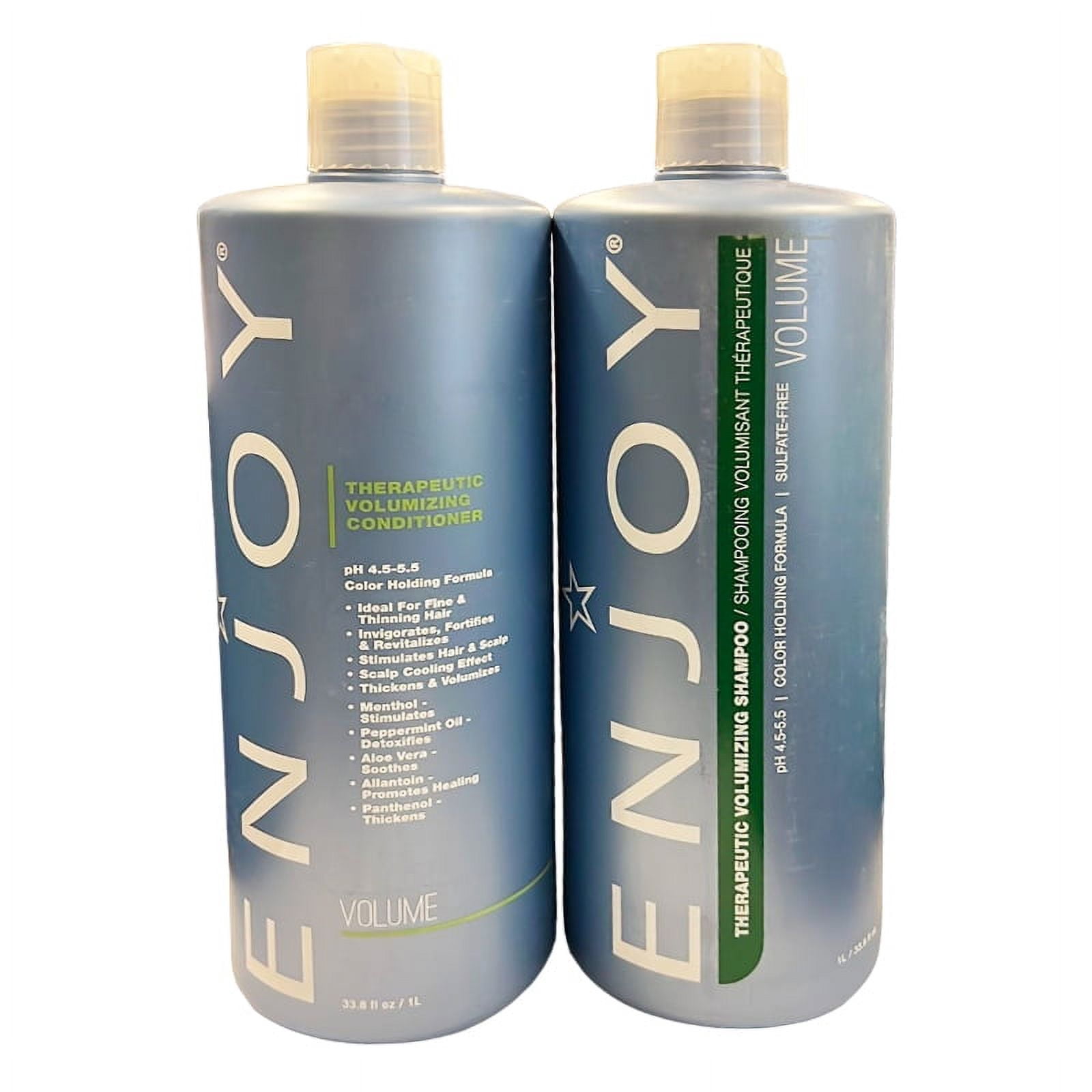 Enjoy Therapeutic Volumizing Shampoo & Conditioner 33.8oz DUO - Walmart.com