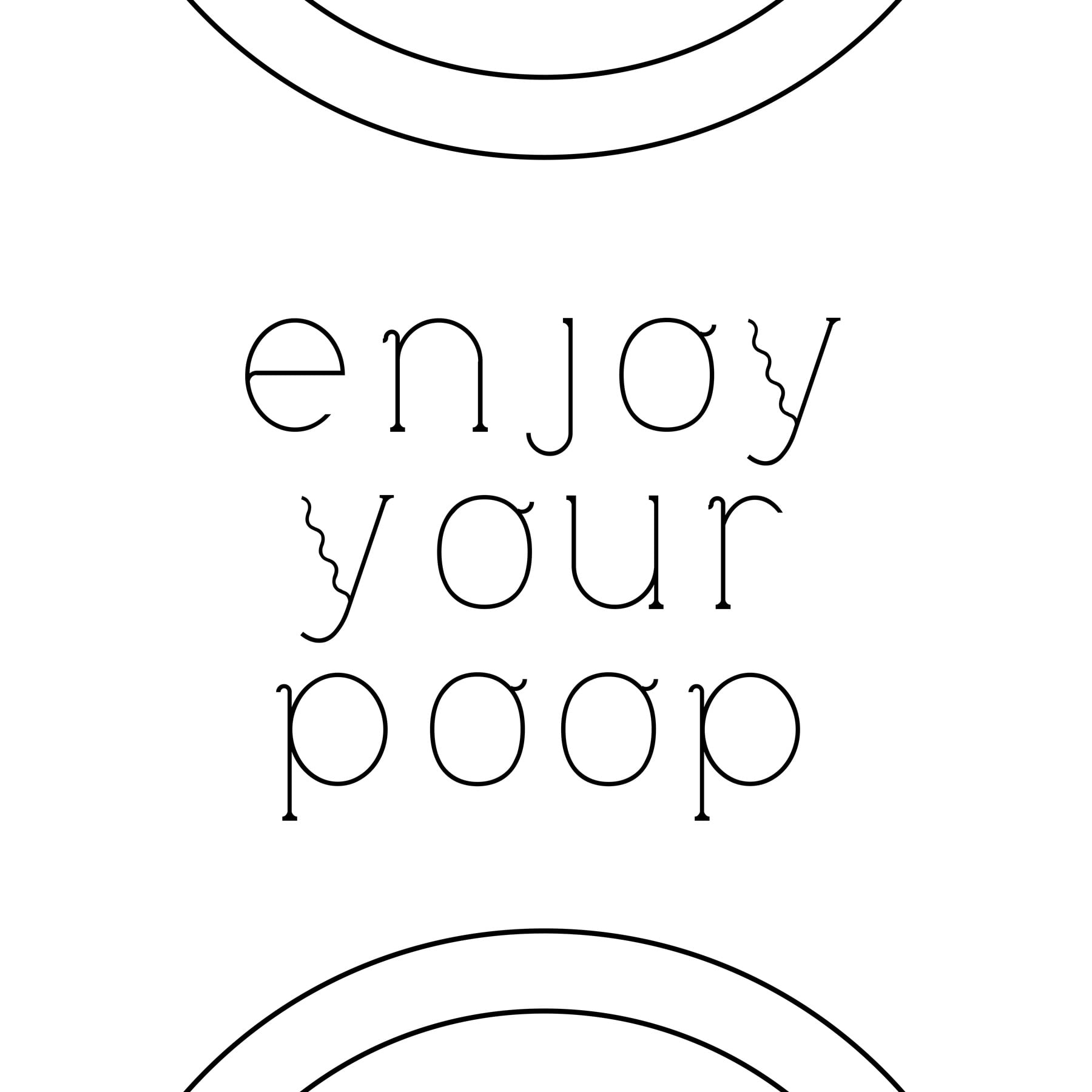 Enjoy Your Poop Funny Bathroom Sign Bathroom Wall Art Toilet Decor ...