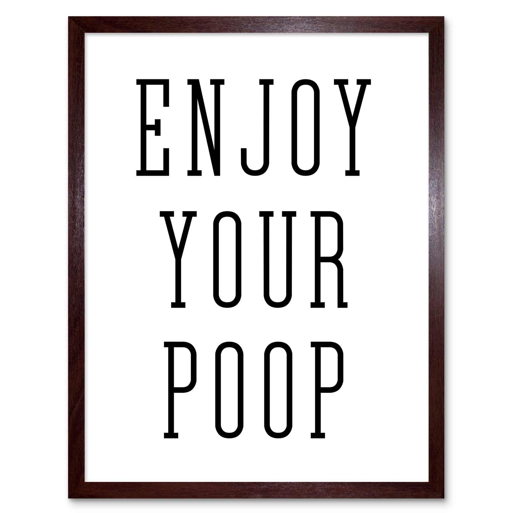 Enjoy Your Poop Funny Toilet Bathroom Sign Bathroom Decor Wall Art Art ...