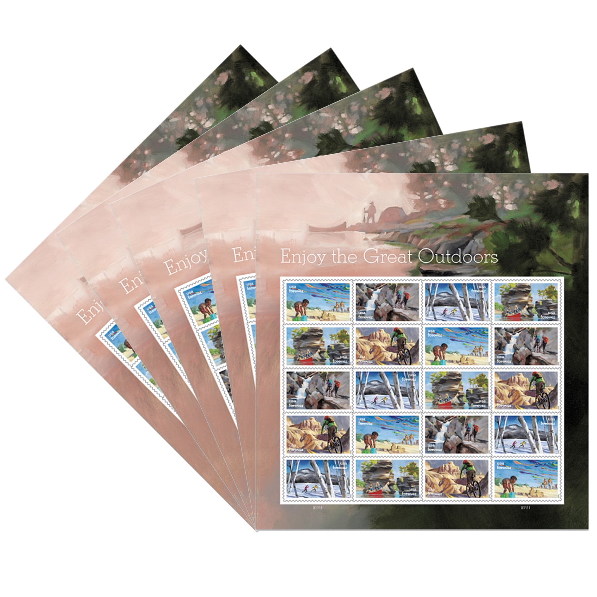 Enjoy the Great Outdoors 5 Sheets of 20 Forever USPS First Class ...