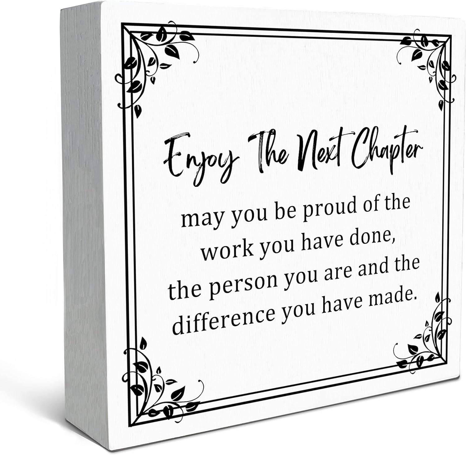 Enjoy the Next Chapter Wood Box Sign Desk Decor，Inspirational ...