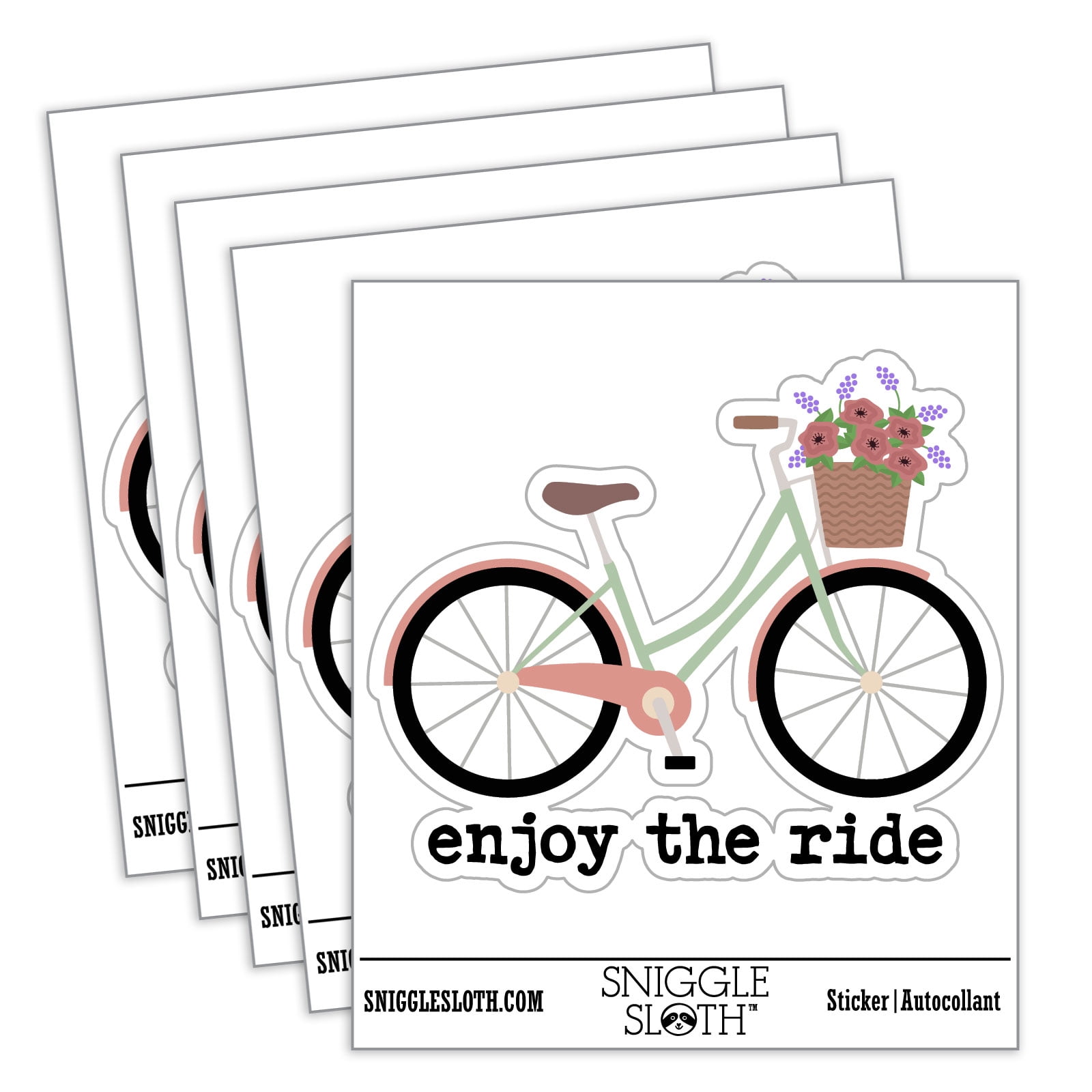 Enjoy the Ride Bike Ride Cycling Car Window Bumper Water Bottle Phone ...