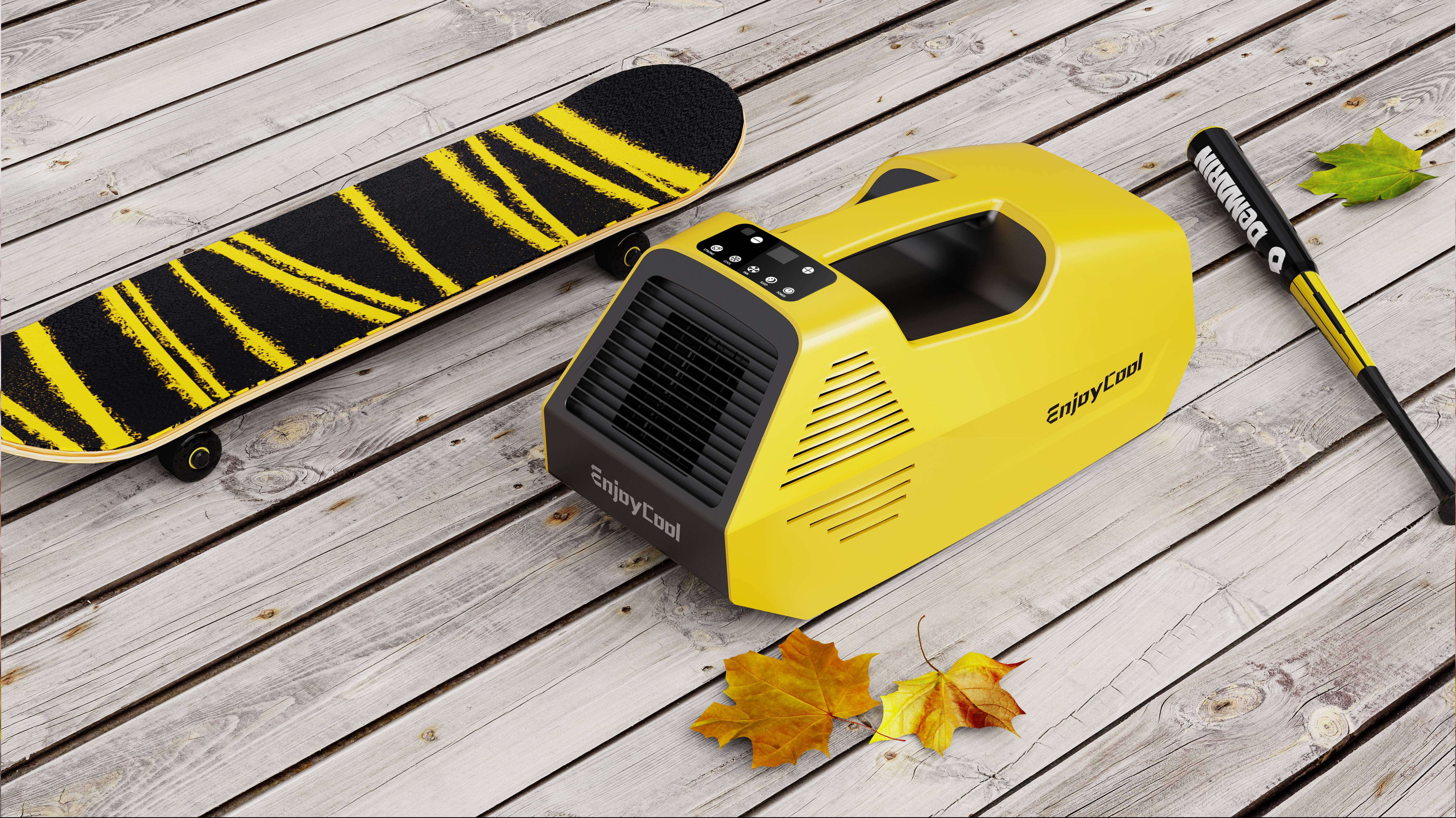 Enjoycool 2380 BTU Portable Electric AC Unit - Travel Friendly, Yellow ...