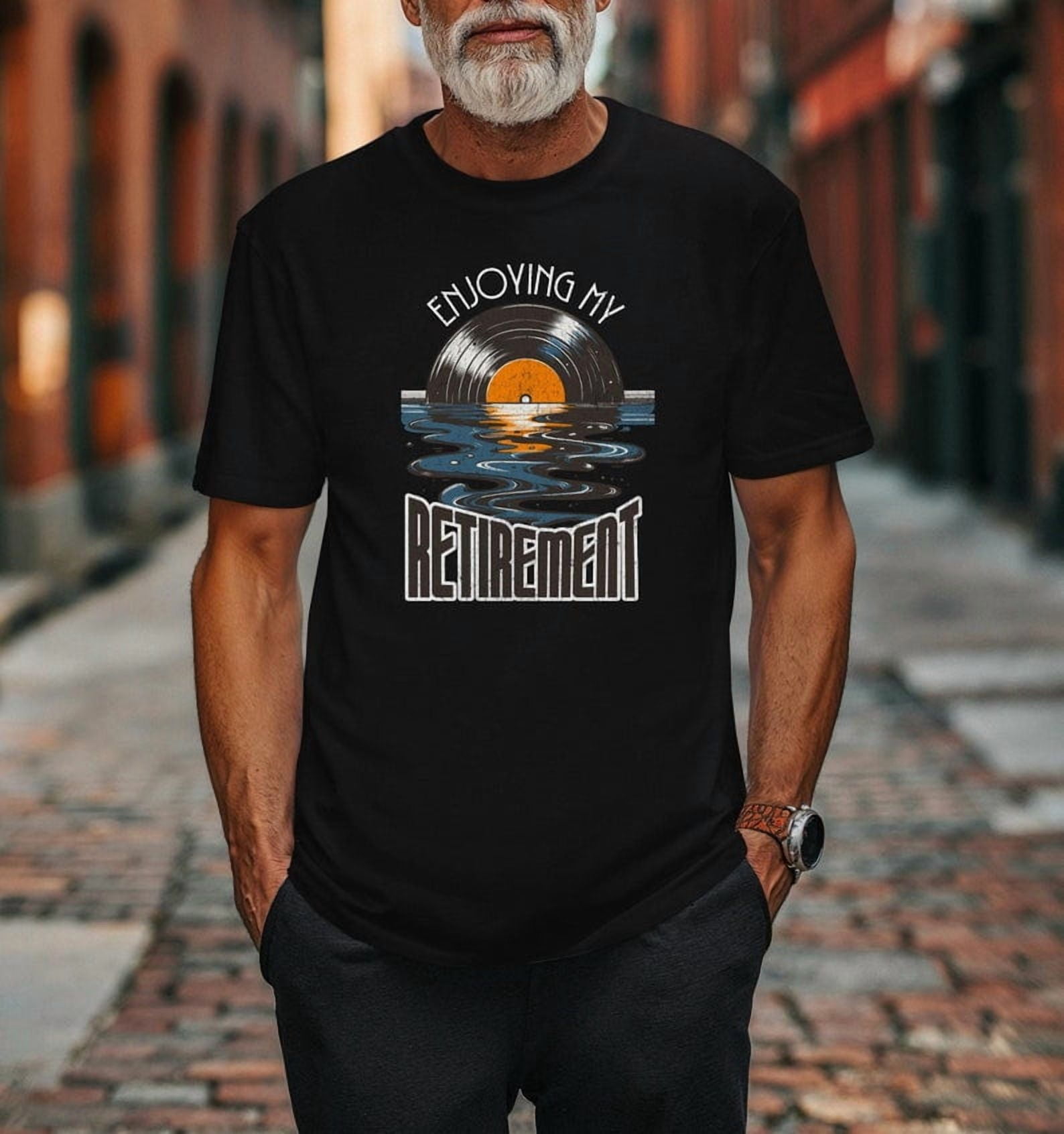 Enjoying My Retirement Shirt - Vintage Vinyl Record Design for Retirees ...
