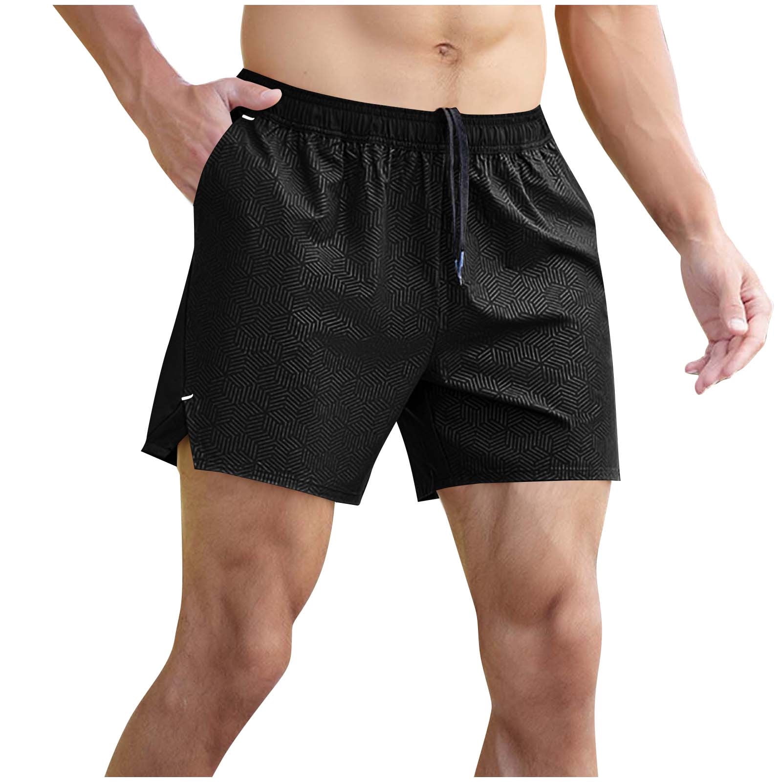 Enjoytime Athletic Shorts for Men Solid Color Breathable Baggy Casual ...