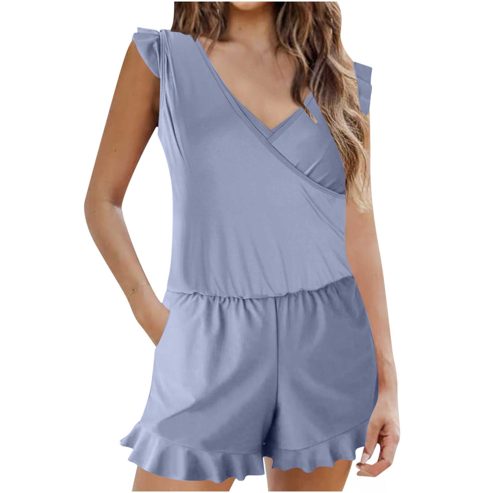Enjoytime Bathing Suit For Women Solid Color Built-In Bra Shorts ...