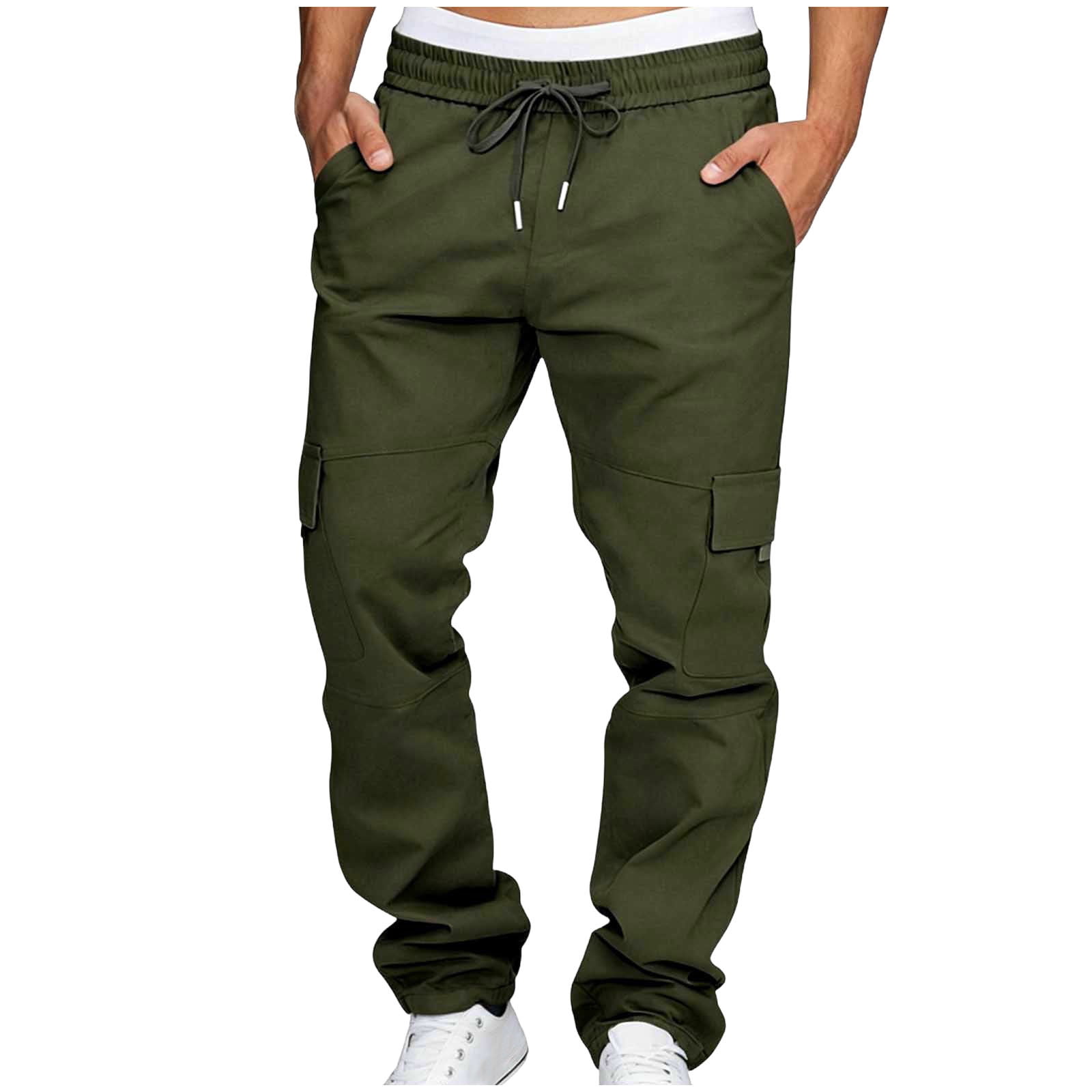 Enjoytime Cargo Work Pants for Men Elastic Waist Workout Joggers ...