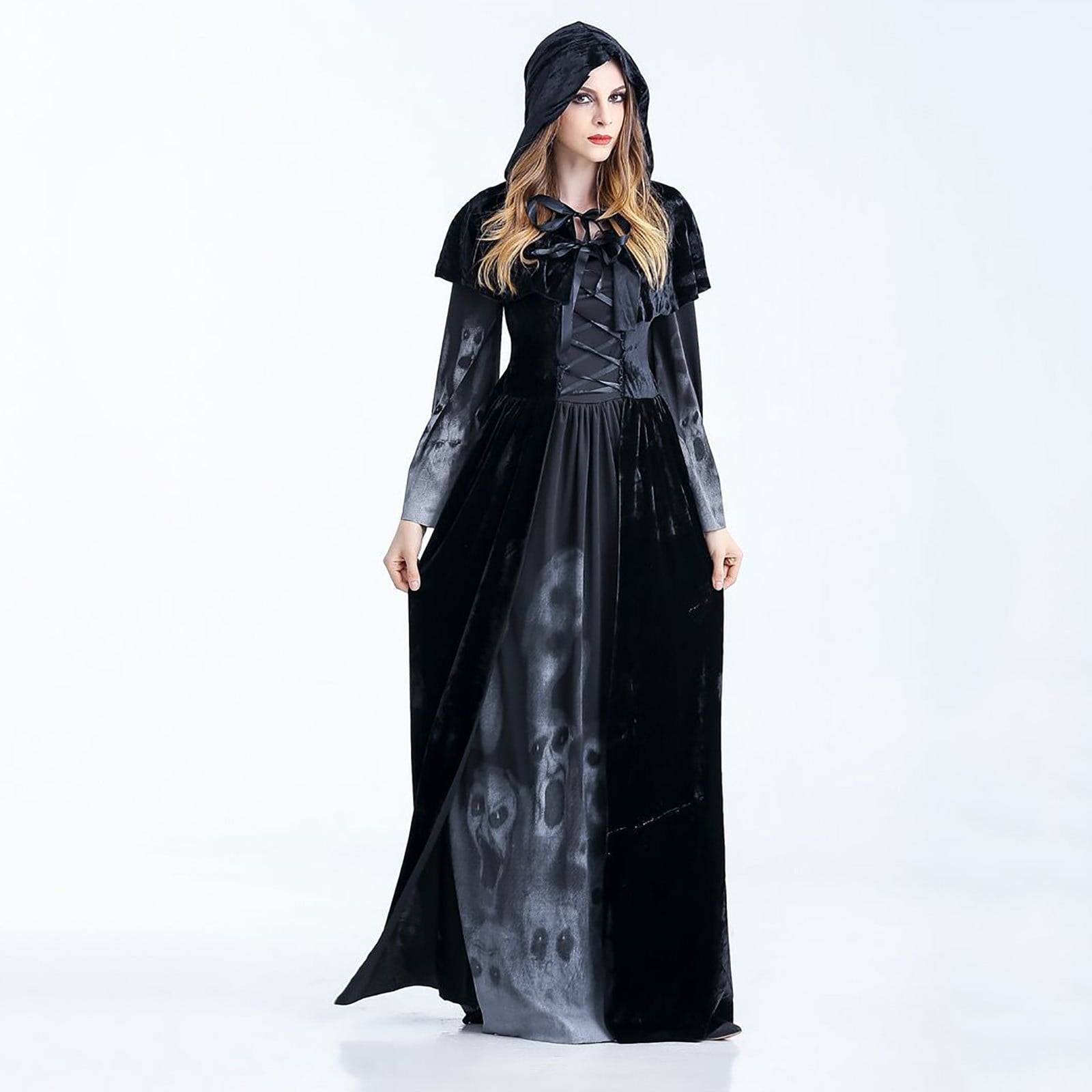 Enjoytime Halloween Costume, Womens Gothic Witch Medieval Dress ...