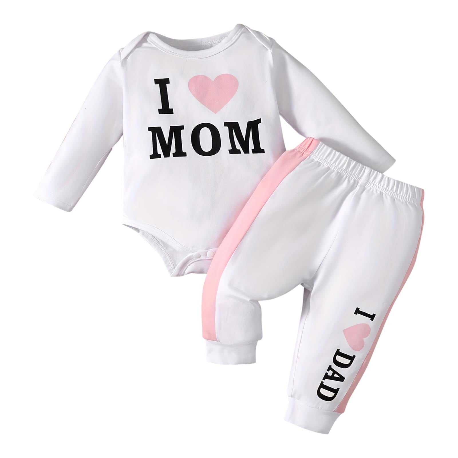 Enjoytime Mother's Day Spring Fall Baby Girls Sets for Newborn ...