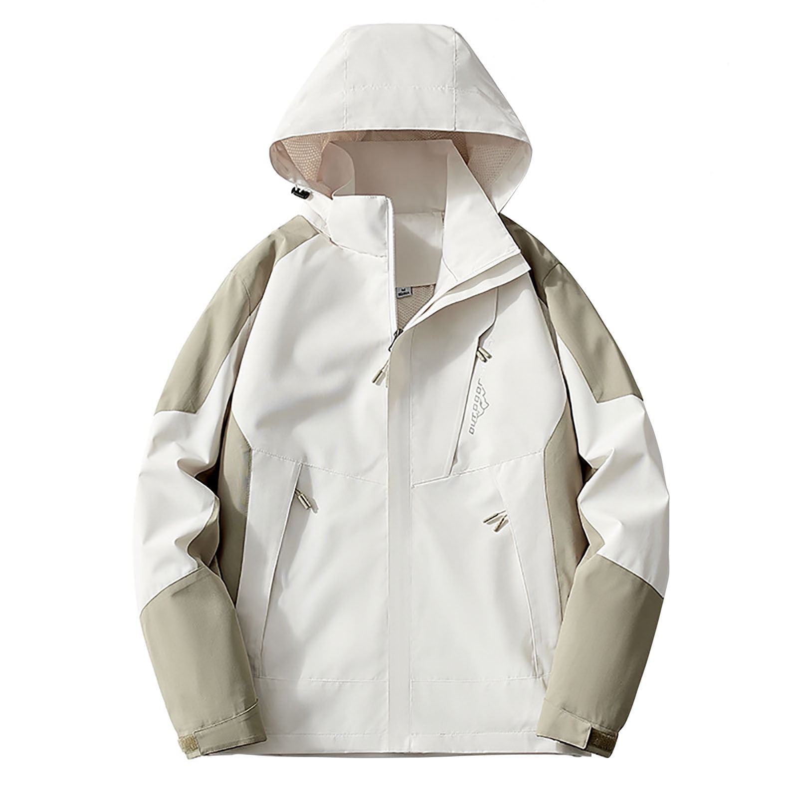 Enjoytime Rain Jacket Women Patchwork Long Sleeve Waterproof ...