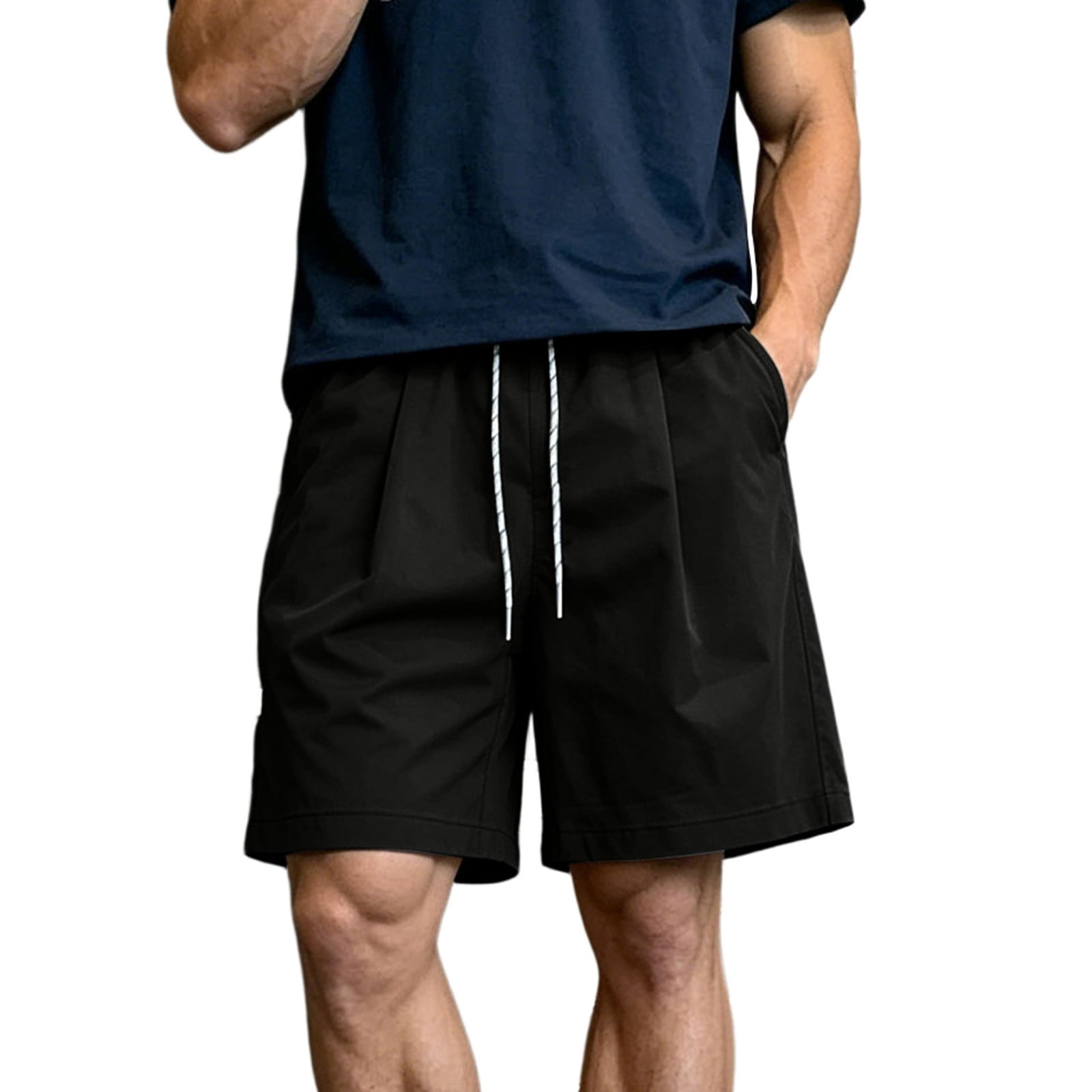 Enjoytime Running Shorts for Men Drawstring Elastic Waist Lightweight ...