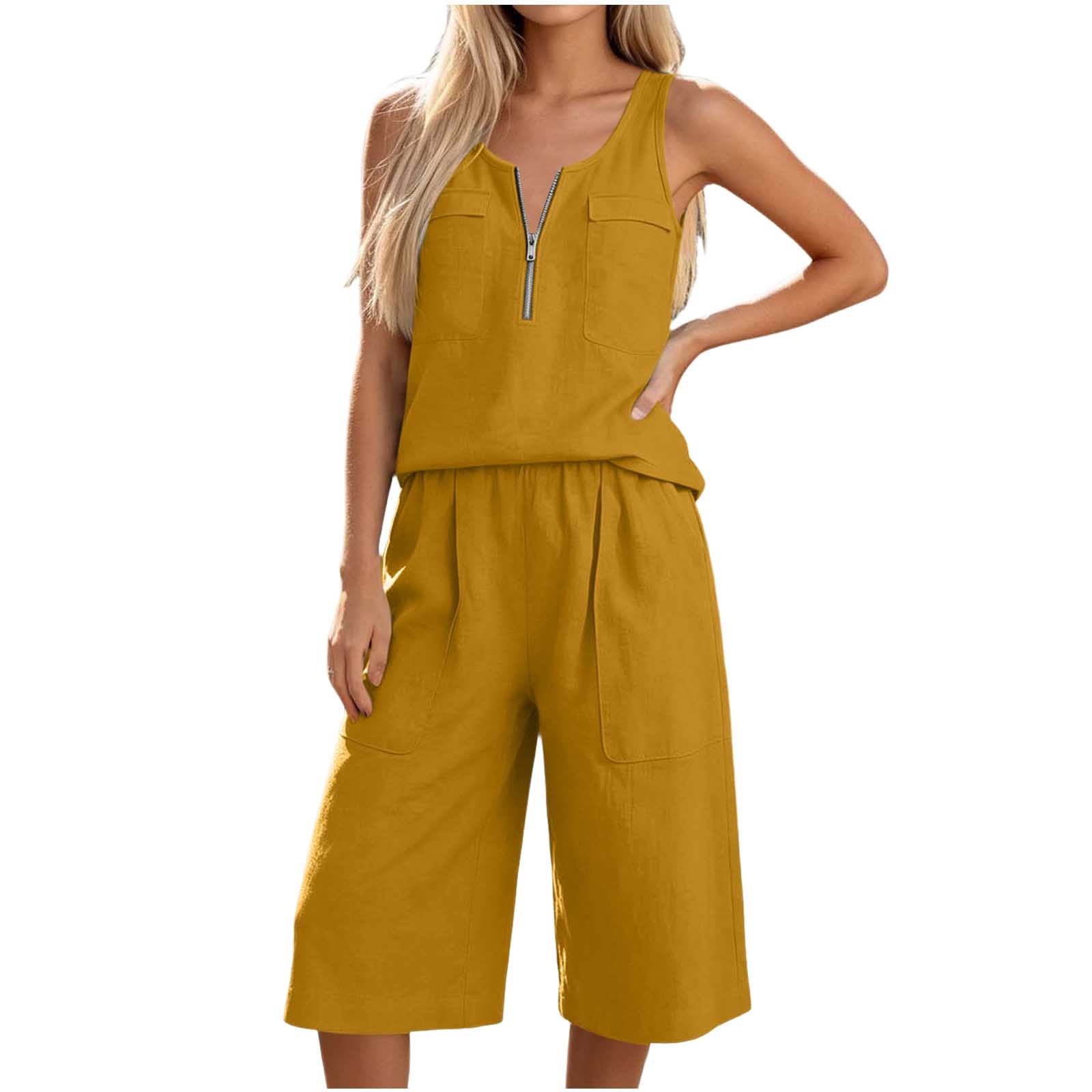 Enjoytime Travel Outfits for Women 2026 Summer Vacation Two Piece Sets ...