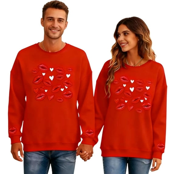 Enjoytime Valentines Matching Sweatshirts for Couples Heart Graphic ...