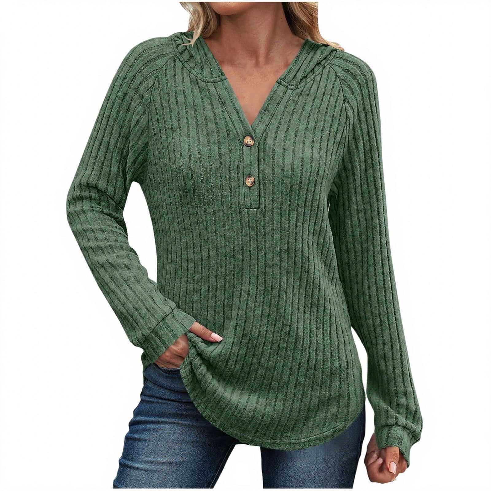 Enjoytime Women Blouses Solid Color Long Sleeve Button Down Shirts with ...