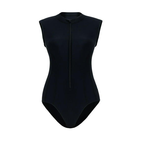 Enjoytime Womens One Piece Swimsuits Tummy Control Half Zipper ...