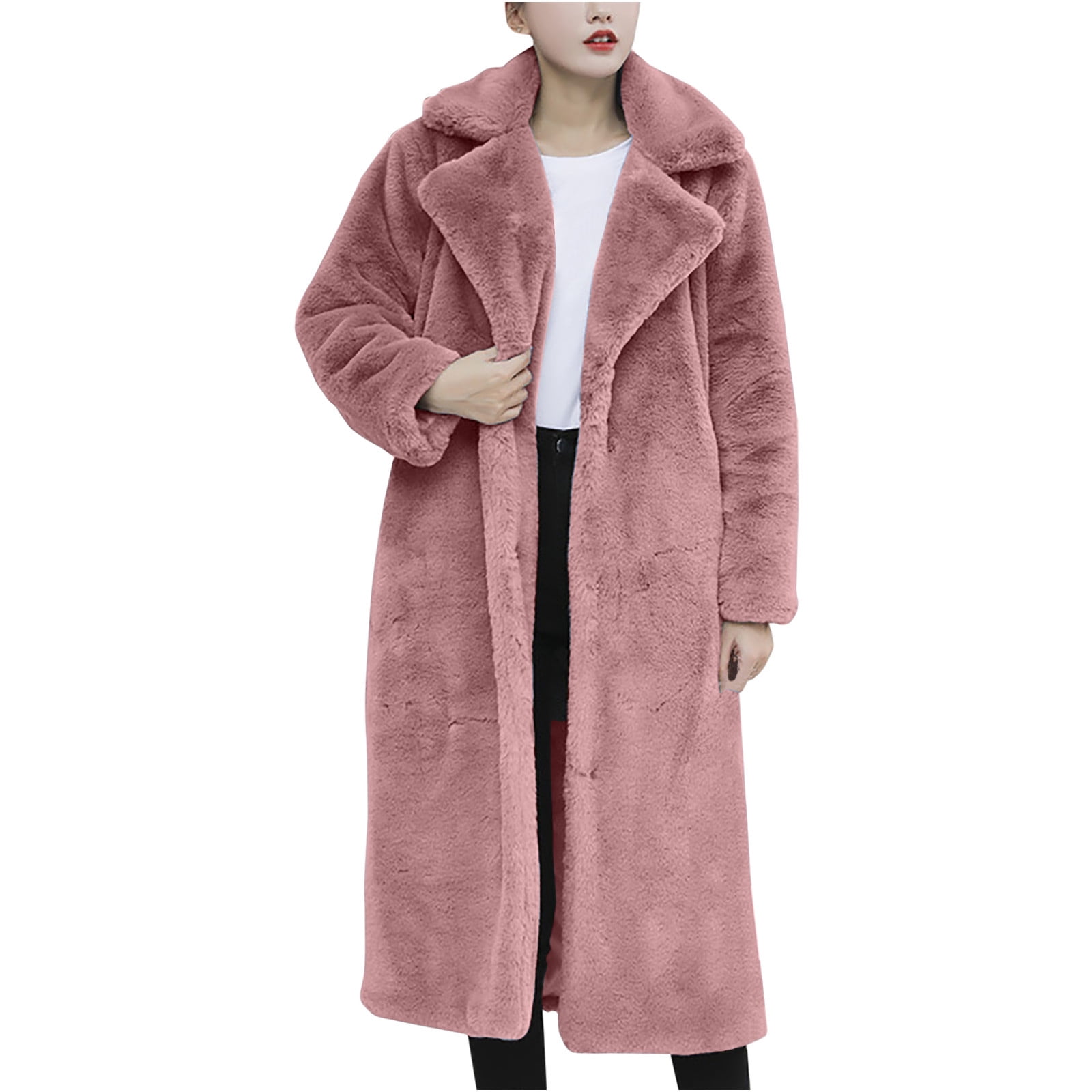 Enjoytime Womens Winter Coats with Bandage Solid Color Long Sleeve ...