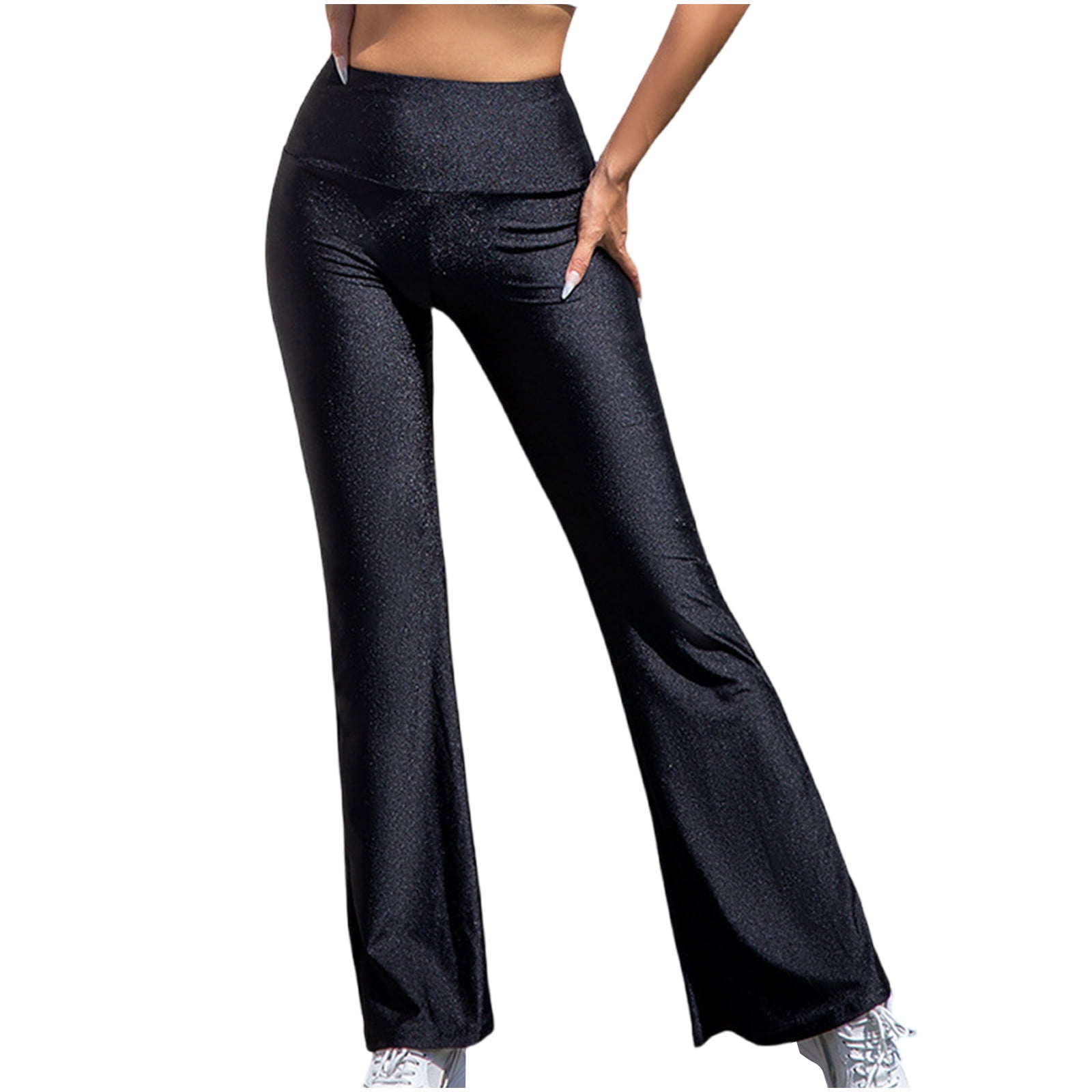 Enjoytime Womens Yoga Pants High Waist Flared Gym Fitness Trousers ...