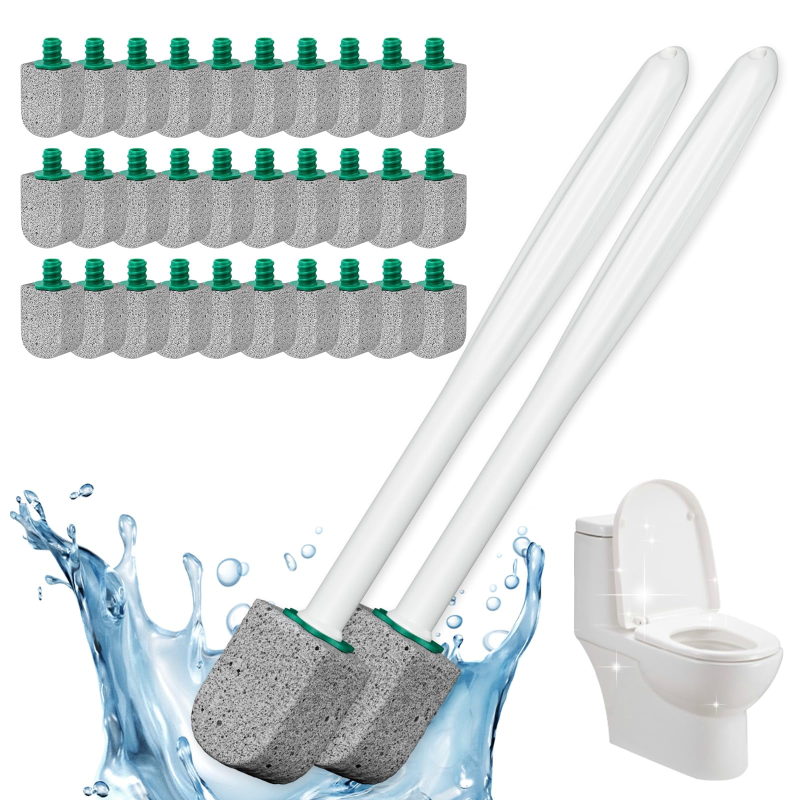 Enjunway Pumice Stone Toilet Bowl Cleaner,Bathroom Cleaner Brush Toilet ...