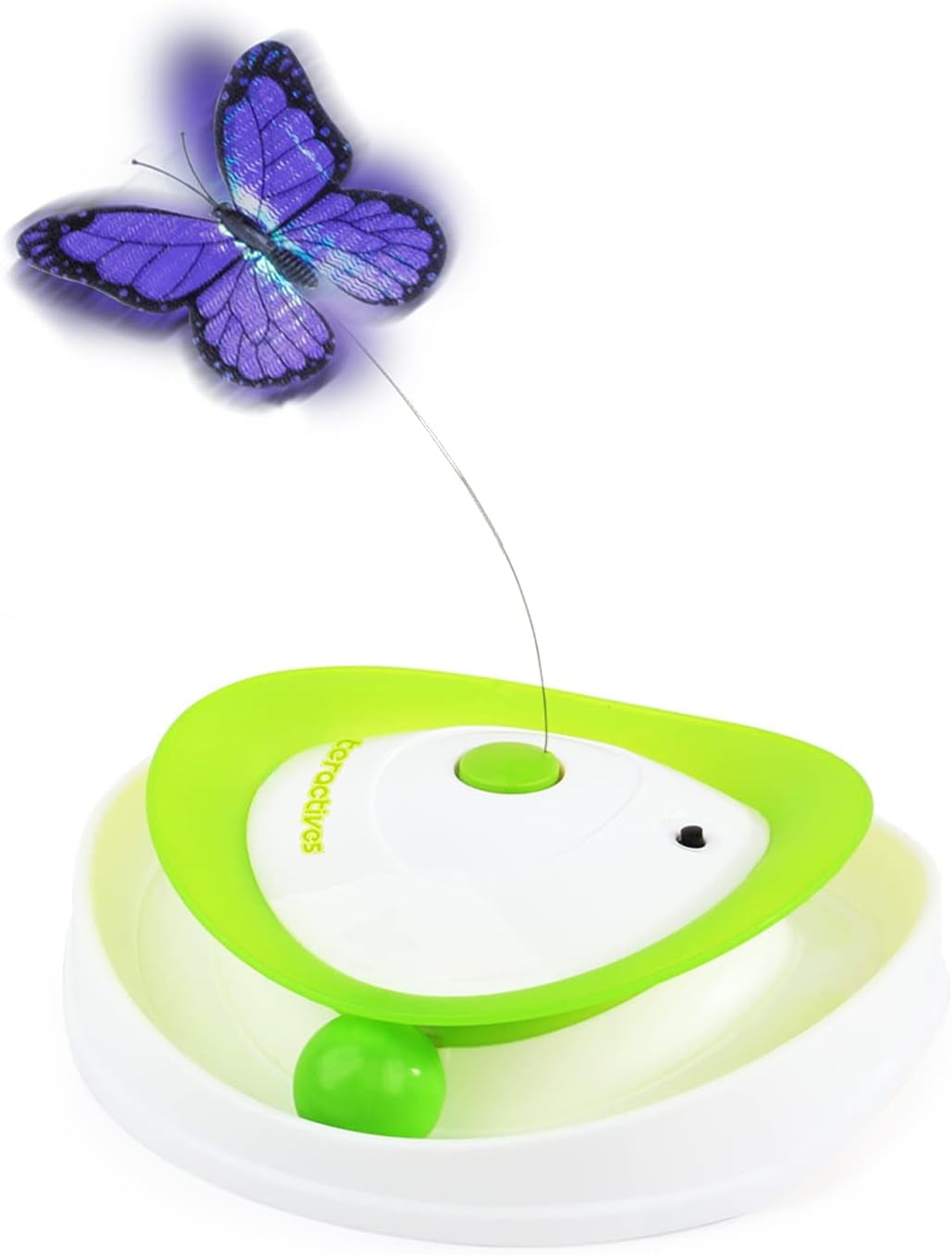 Enkarl 2 in 1 Interactive Cat Butterfly Flutter Toy with Rolling Balls ...