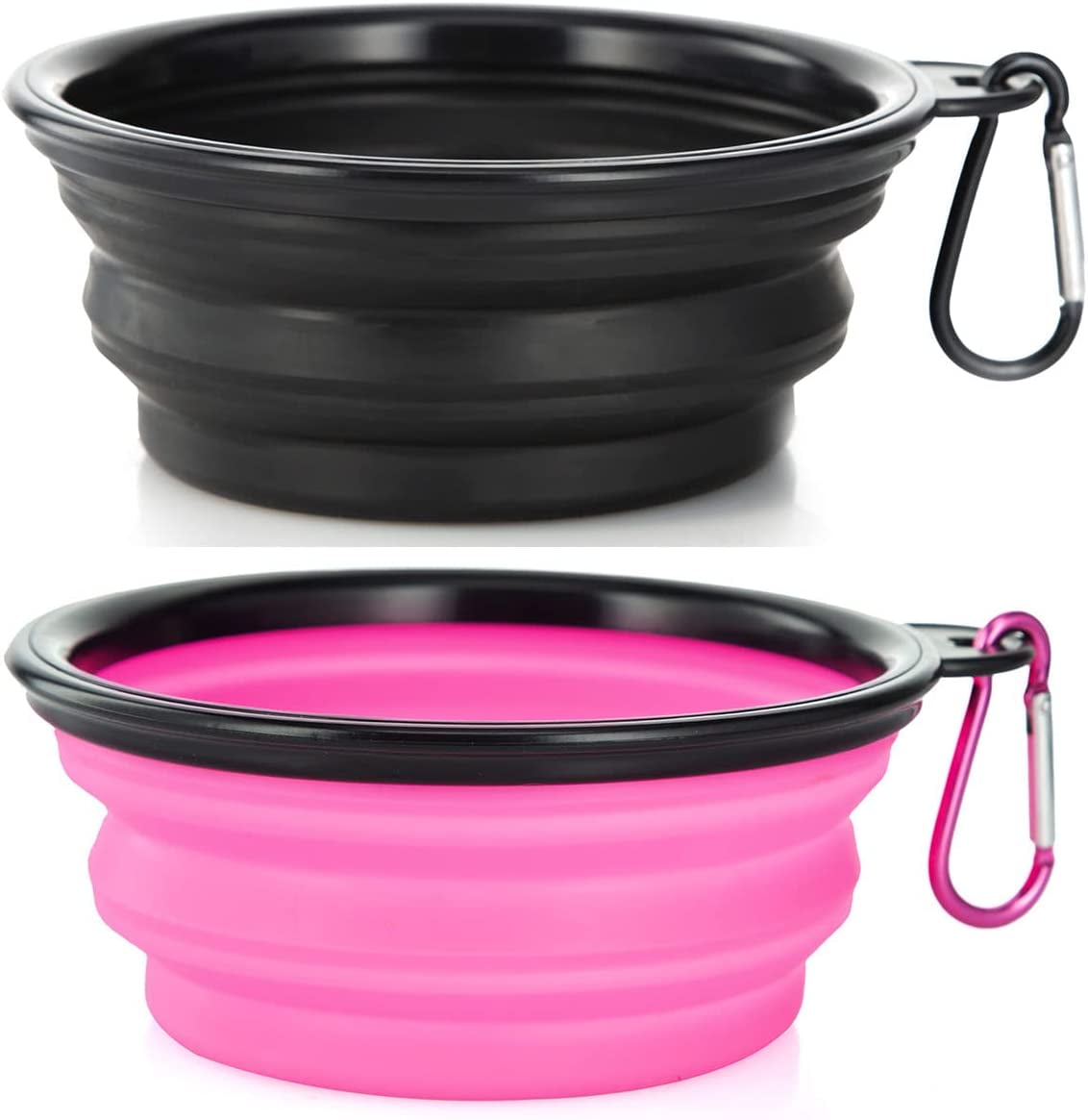 Enkarl Dog Bowl Pet Collapsible Bowls 350ml, 2 Pack for Cats Dogs ...