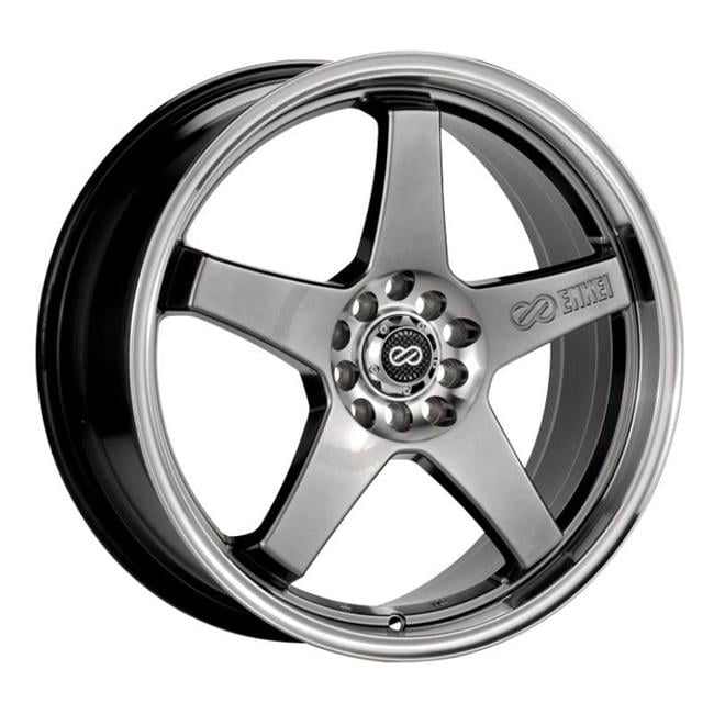 Enkei 17 x 7 & 4 x 100-108 EV5 45 mm Offset Hyper Black & Machined Lip ...