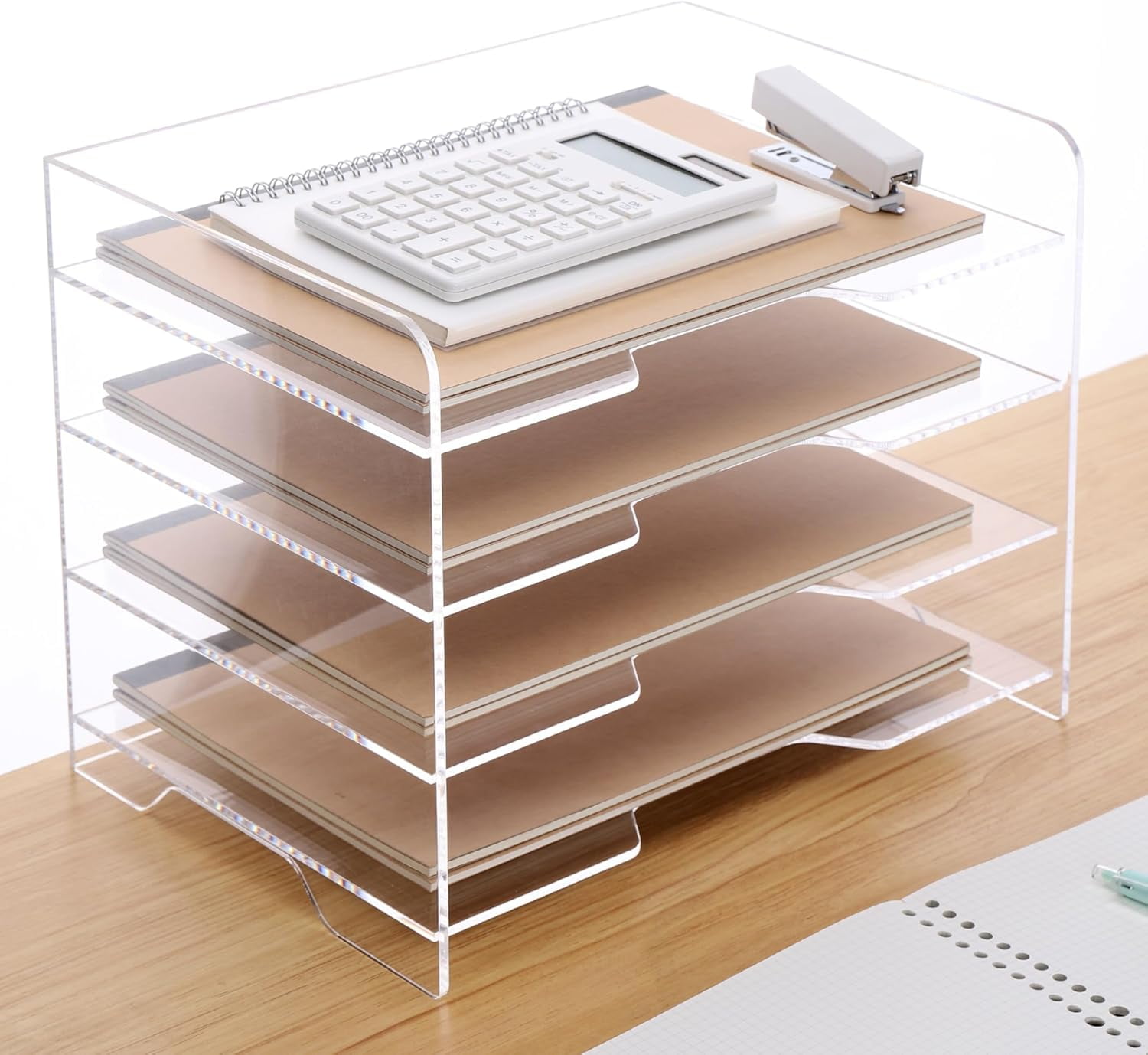 Enlarged Letter Paper Tray - Clear Acrylic Desk Organizers for Document ...
