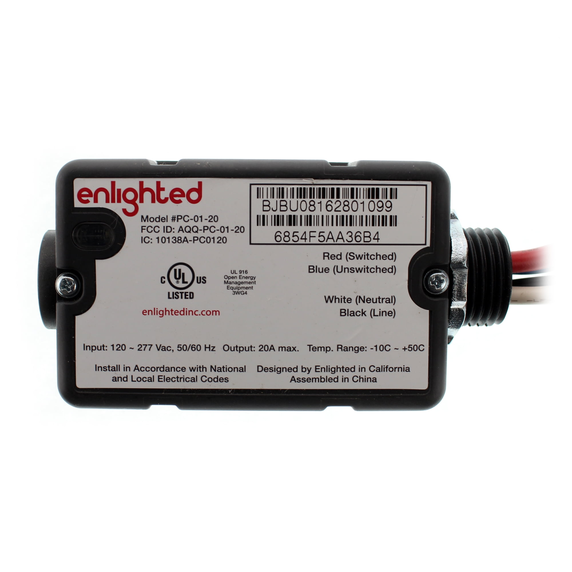 Enlighted Lighting PC-01-20 Max-Plug Load Controller, 120/277V, 20A, 4 ...