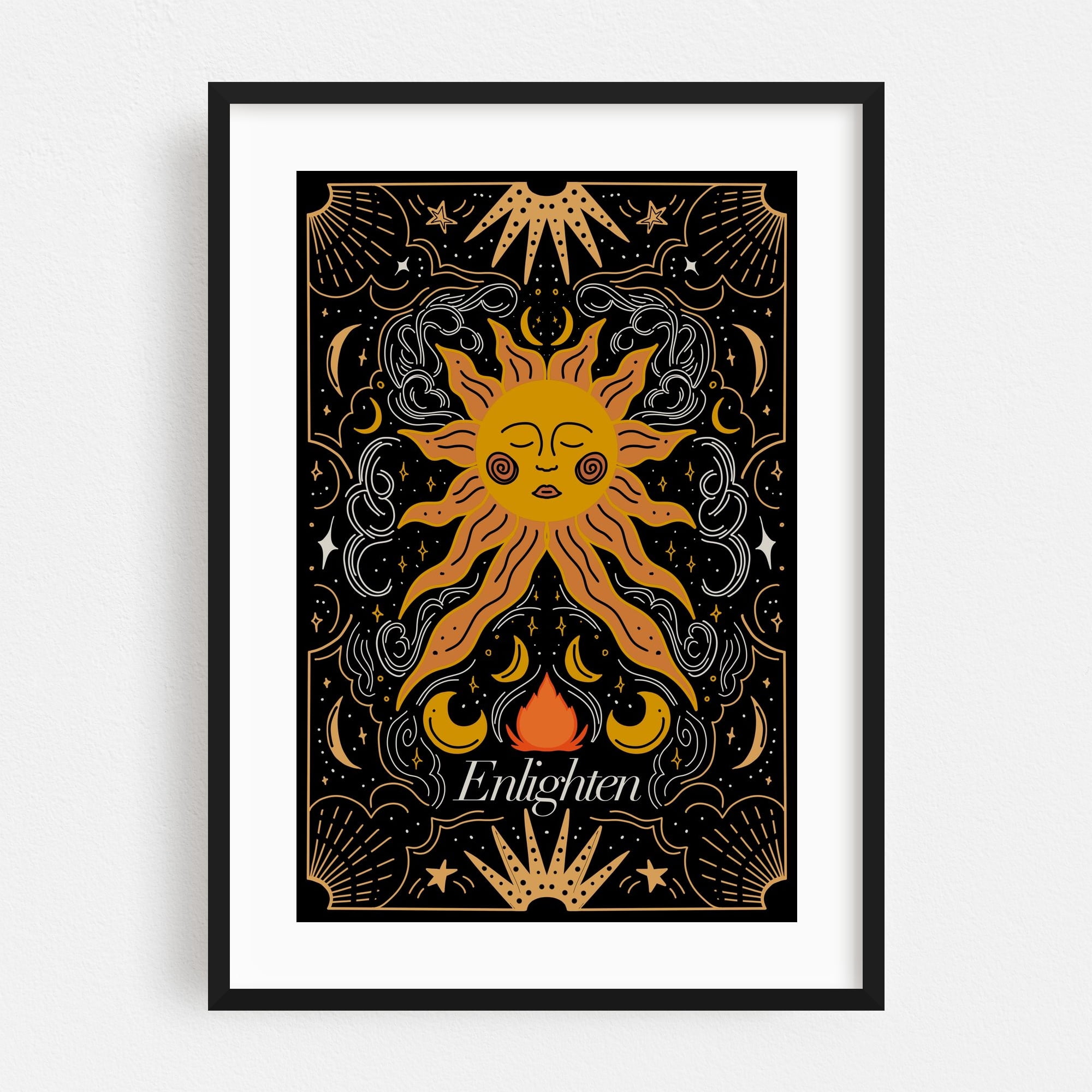 Enlighten - Inspiring Card - Illustration Mystical Astronomy Cosmic ...