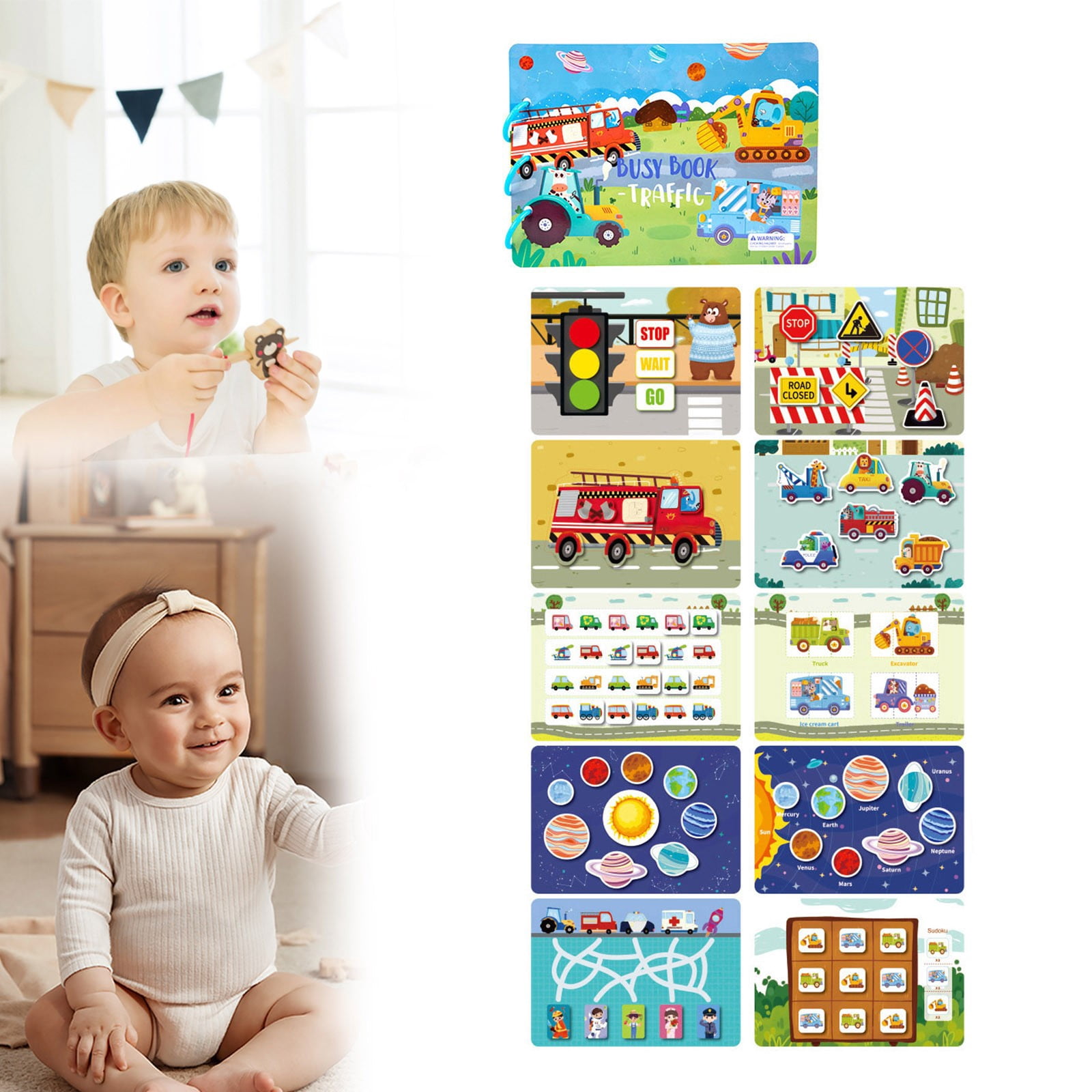 Enlightenment Early Education Quiet Sticky Book Children's Educational ...