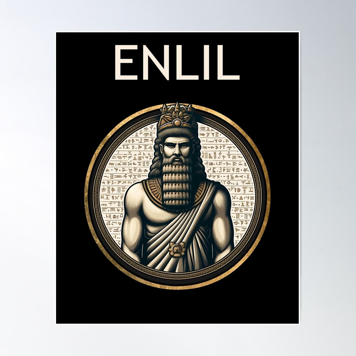Enlil Sumerian God Of The Wind Mesopotamian Gods Poster Wall Art ...