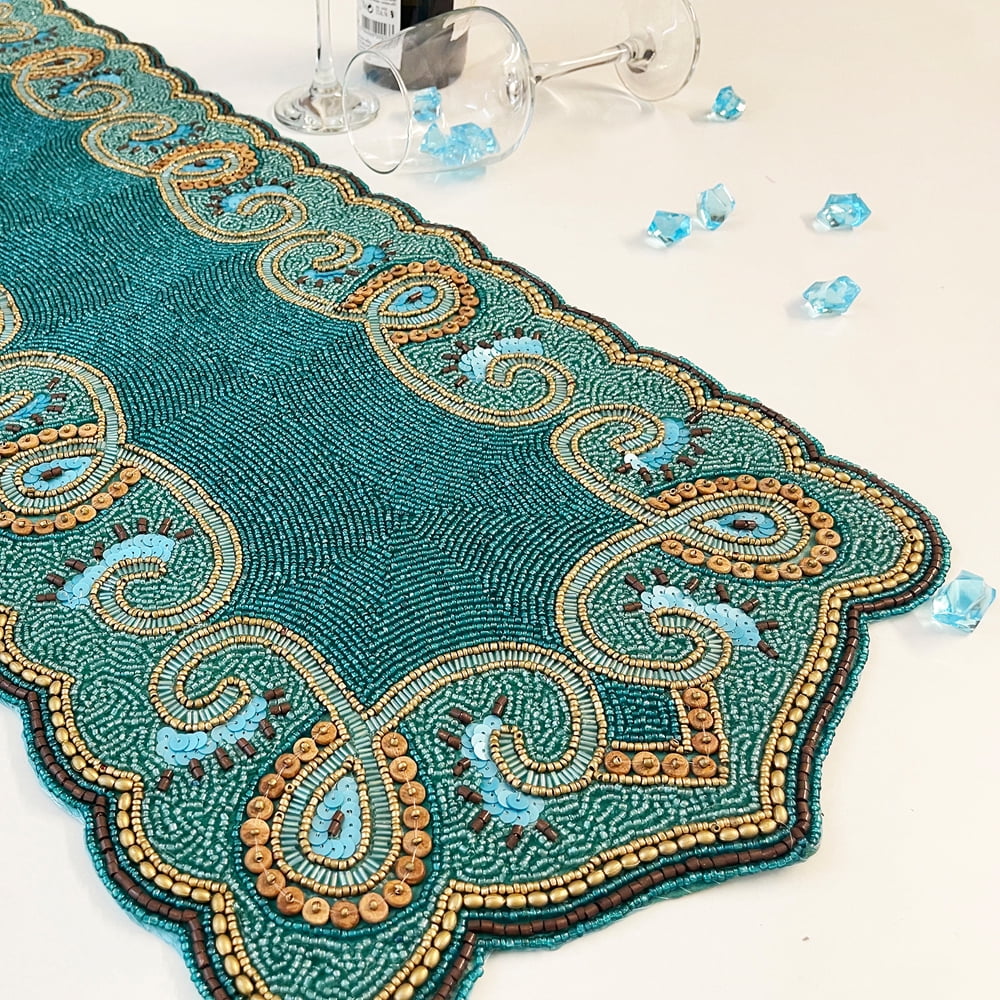 Enliven, Handmade bead table runner, beaded runner, 13x60inch - Walmart.com