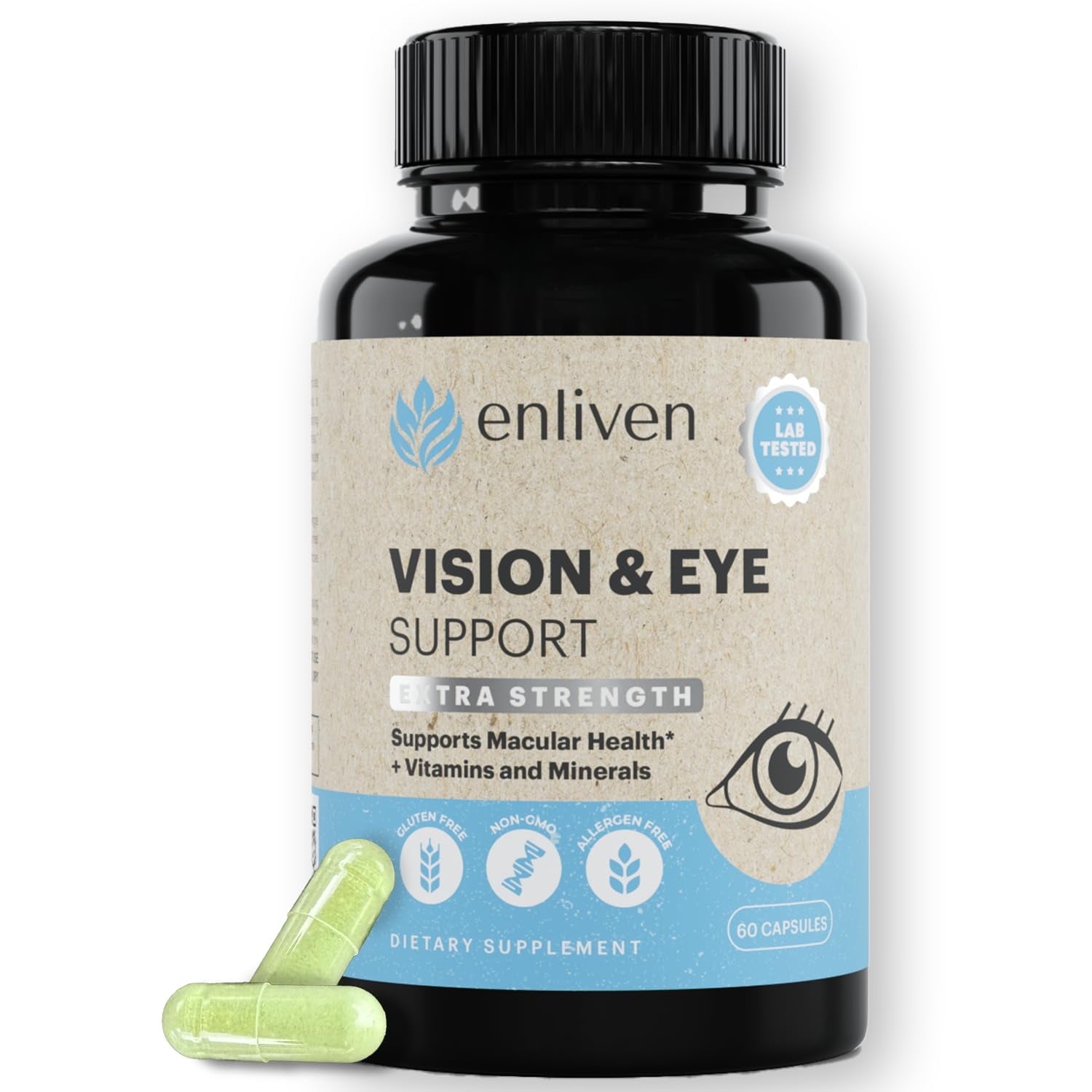 Enliven Lutein and Zeaxanthin Supplement to Support Vision & Eye Health ...