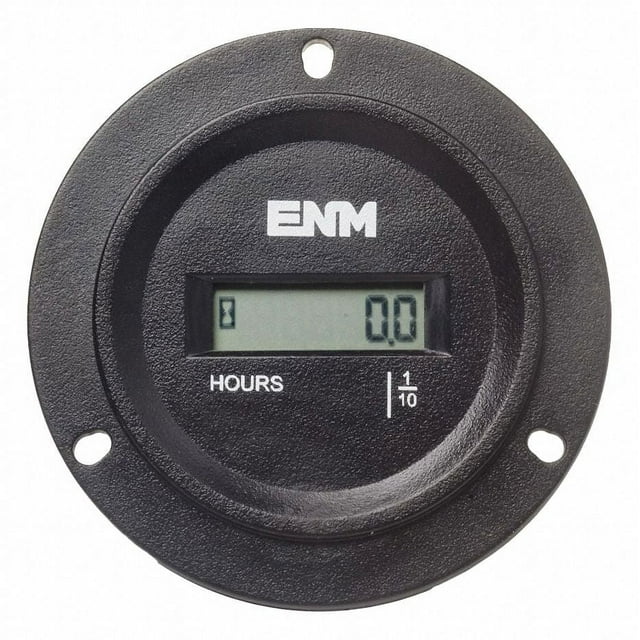 Enm Hour Meter, 3-Hole Round, LCD TB44B65A - Walmart.com