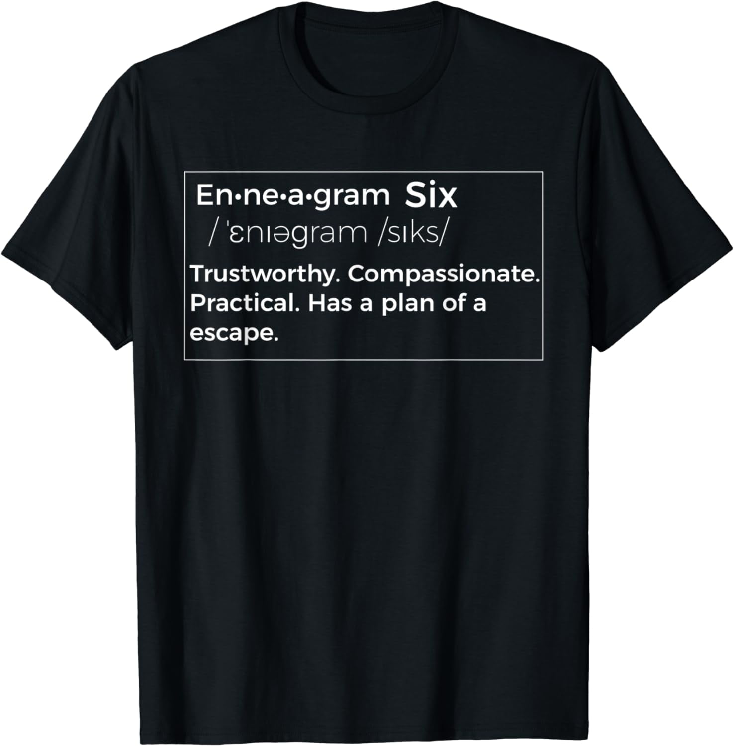 Enneagram Made Easy Dictionary Definition -kind of -6 Tshirt - Walmart.com