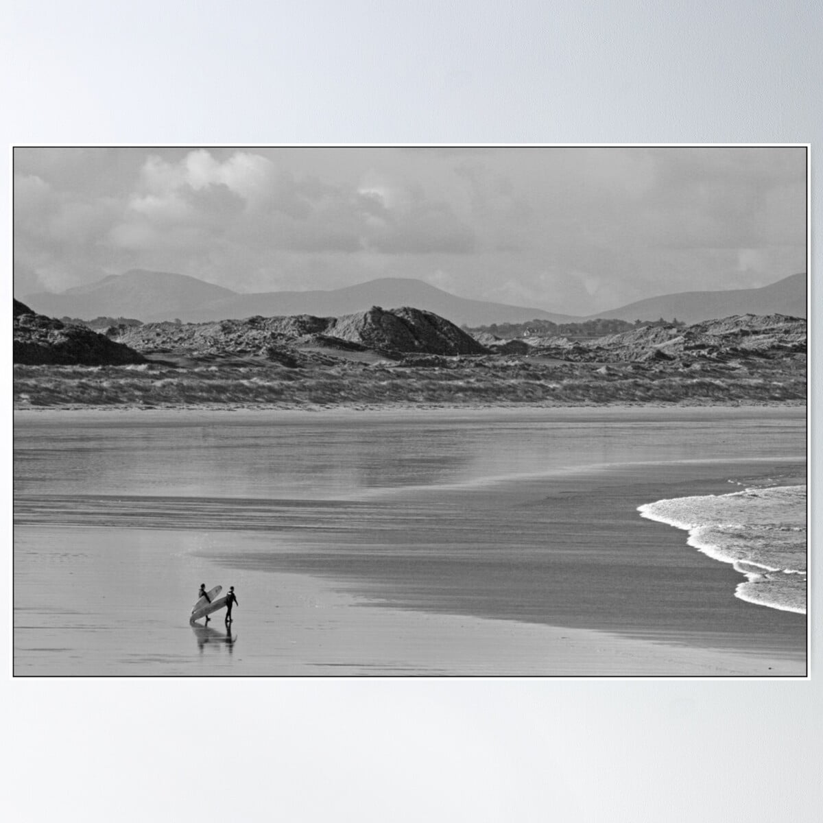 Enniscrone Surfers Poster Wall Art, Modern Wall Decor For Living Room ...