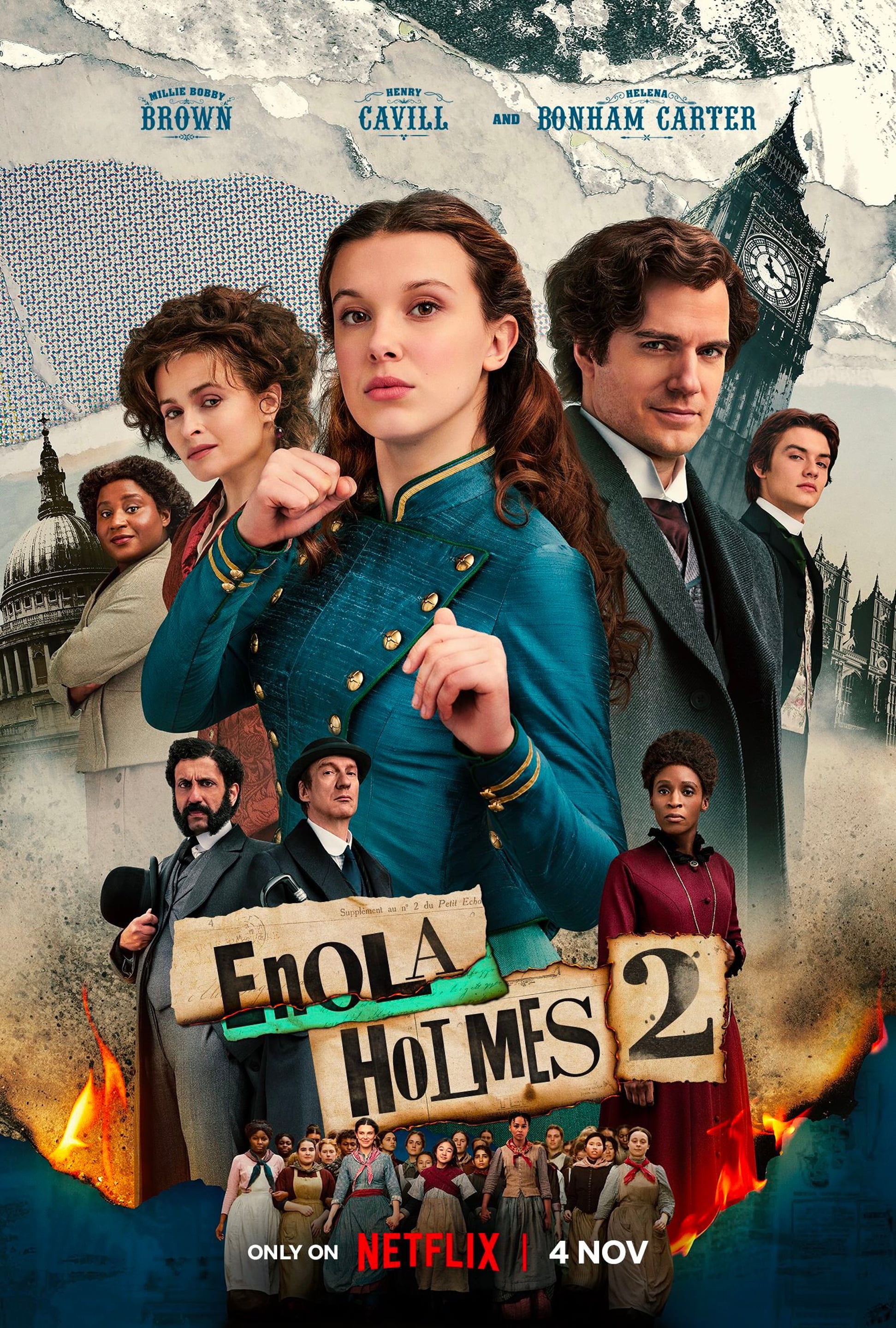 Enola Holmes 2 Movie Poster TV Series Glossy Quality Paper Unframed ...
