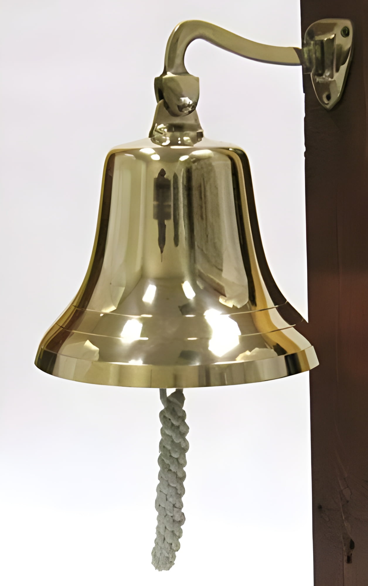 Enormous Wall Hanging Ship Bell with Rope Polished Dinner Bell Tip Bell ...