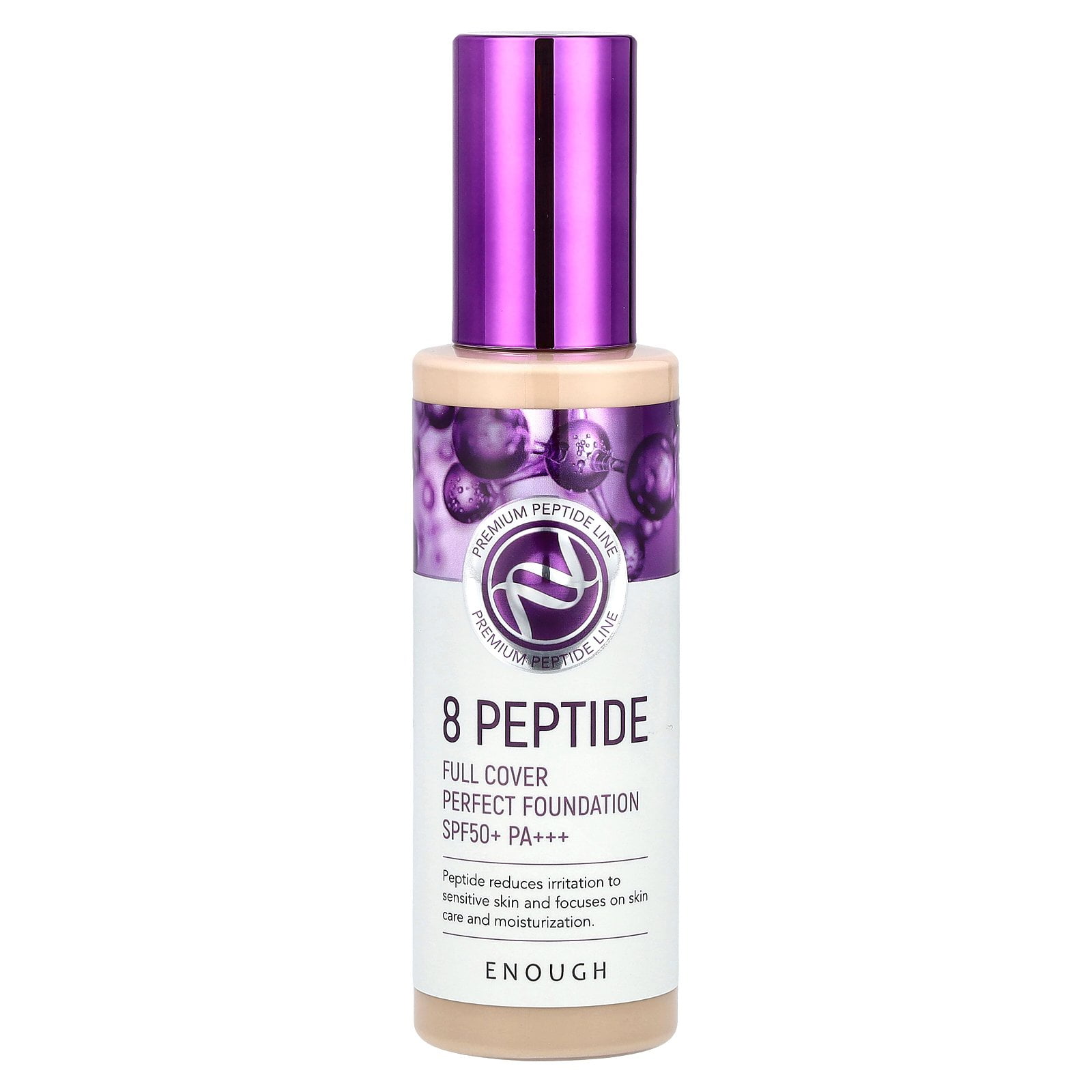 Enough 8 Peptide, Full Cover Perfect Foundation, SPF 50+ PA+++, #21, 3. ...