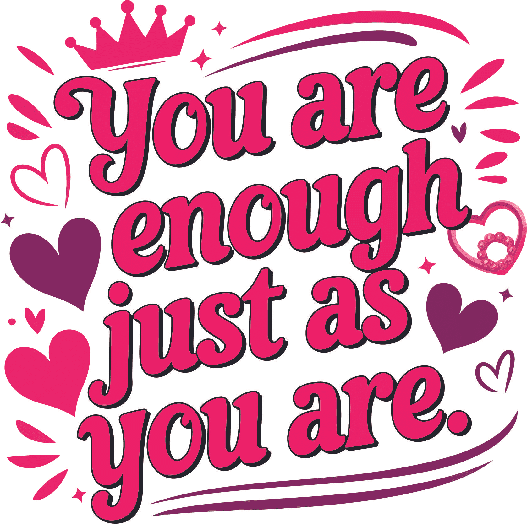 You're Enough Just As You Are Quote Positive Motivation Life ...
