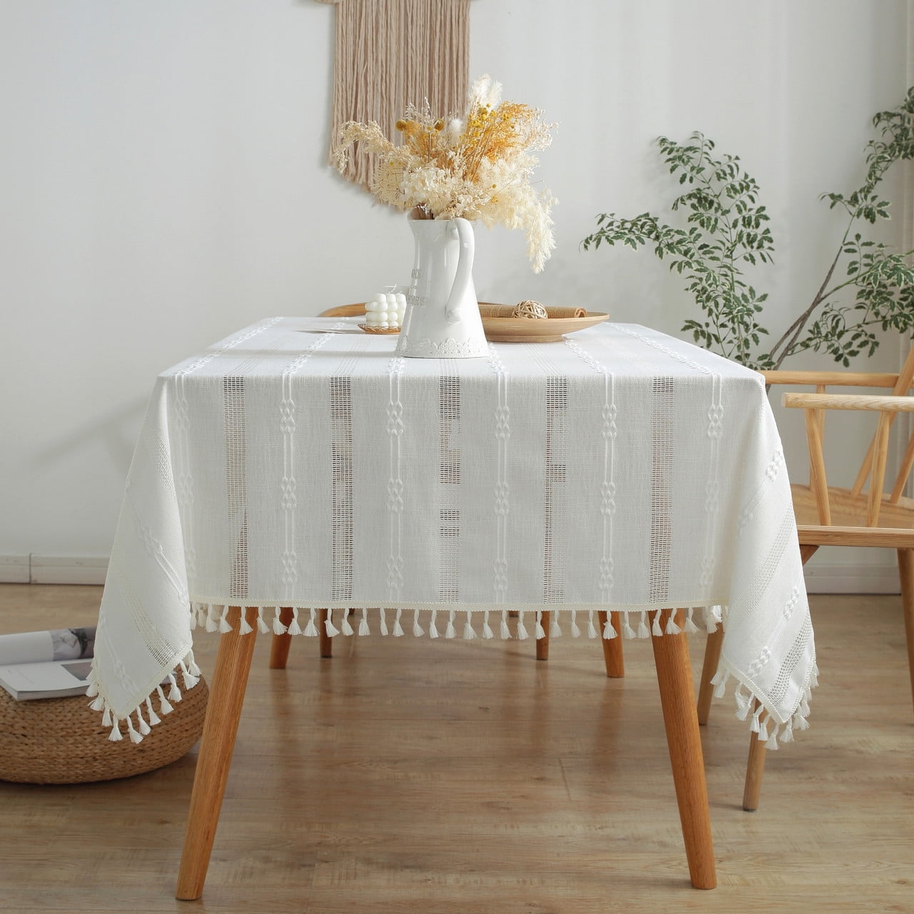 Enova Home High Quality Rectangle Cotton Linen Washable Tablecloth ...