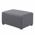 Enova Home Jacquard Polyester Stretch Washable Fabric Oversized Ottoman ...