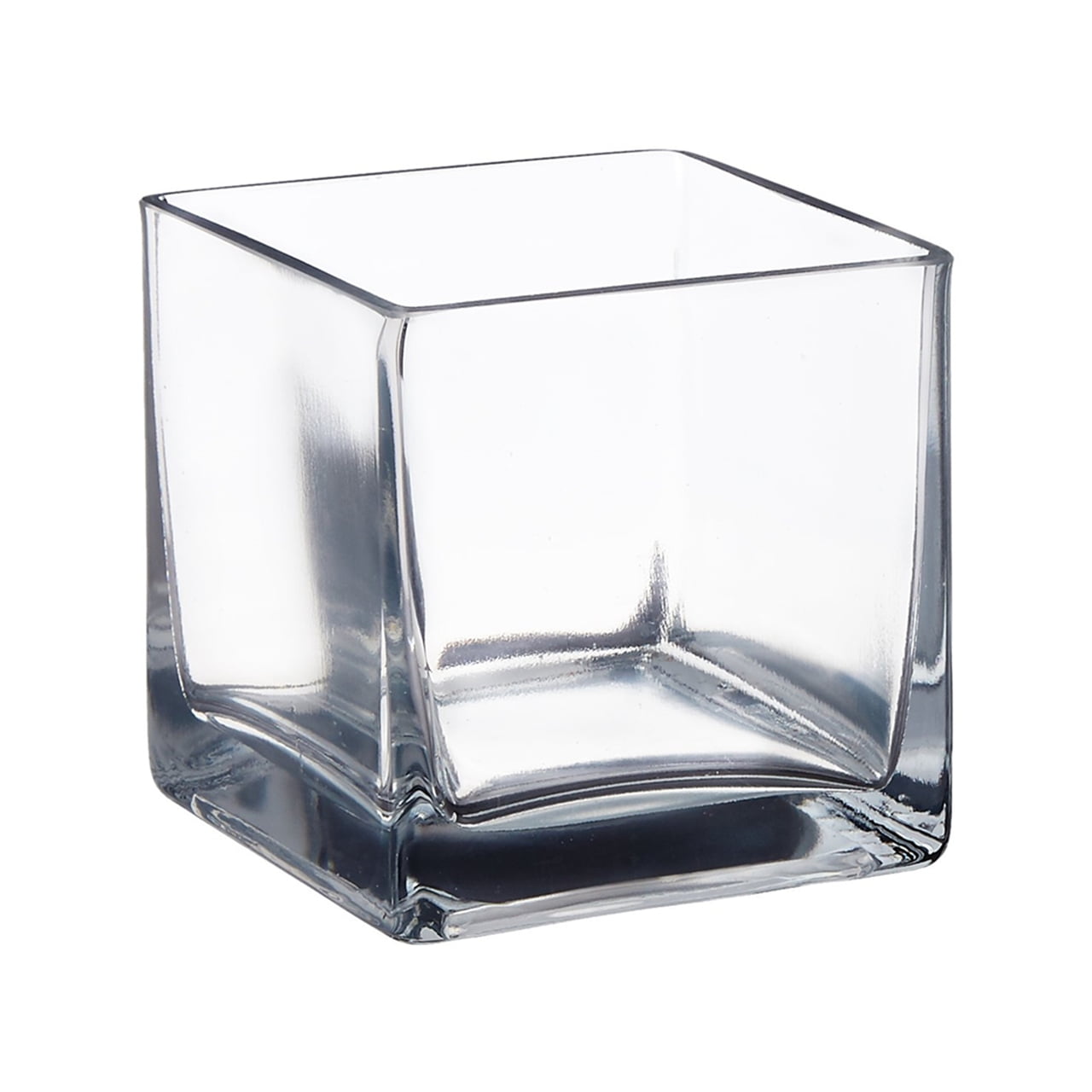 Enova Home Square Shape Clear Glass Vase 5.0" W x 5.0" H - Walmart.com