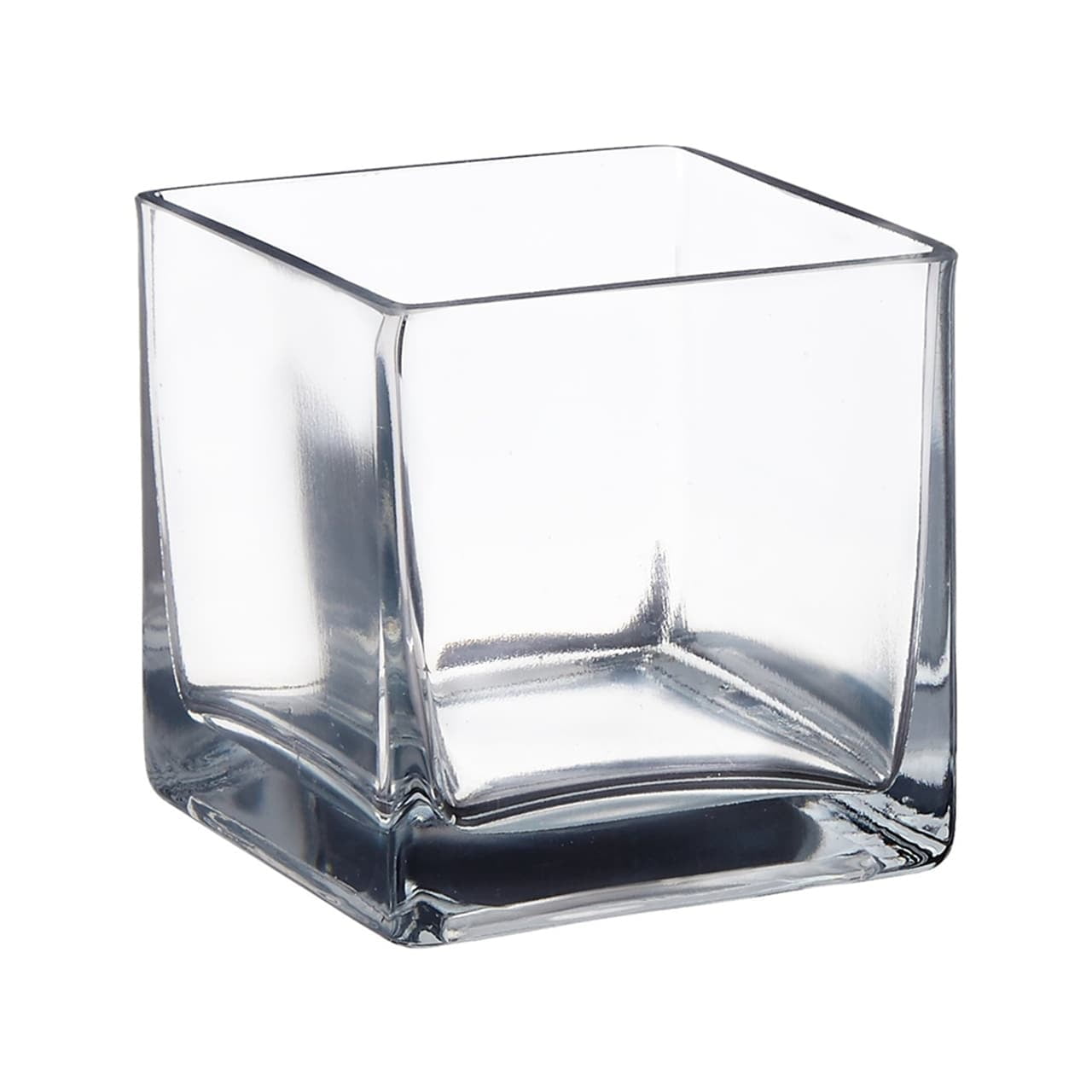 Enova Home Square Shape Clear Glass Vase For Home Garden Decoration 4.0 ...