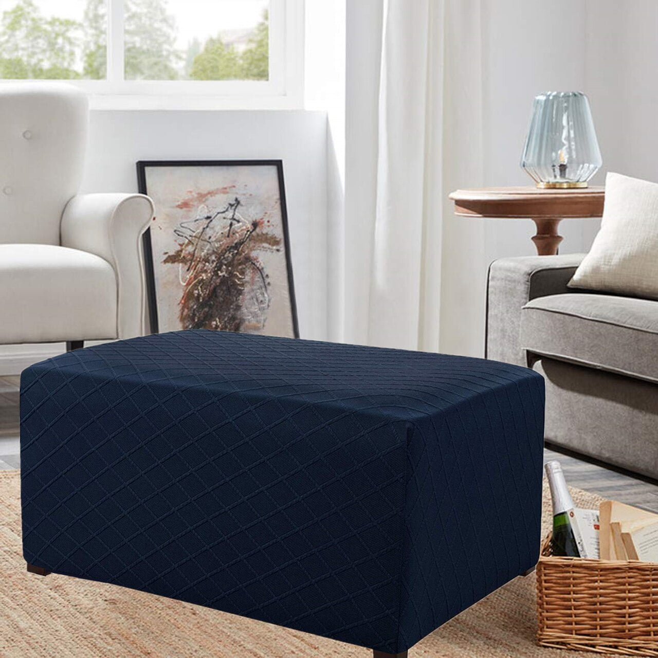 Enova Home Ultra Soft Rhombus Jacquard Polyester Stretch Fabric ...