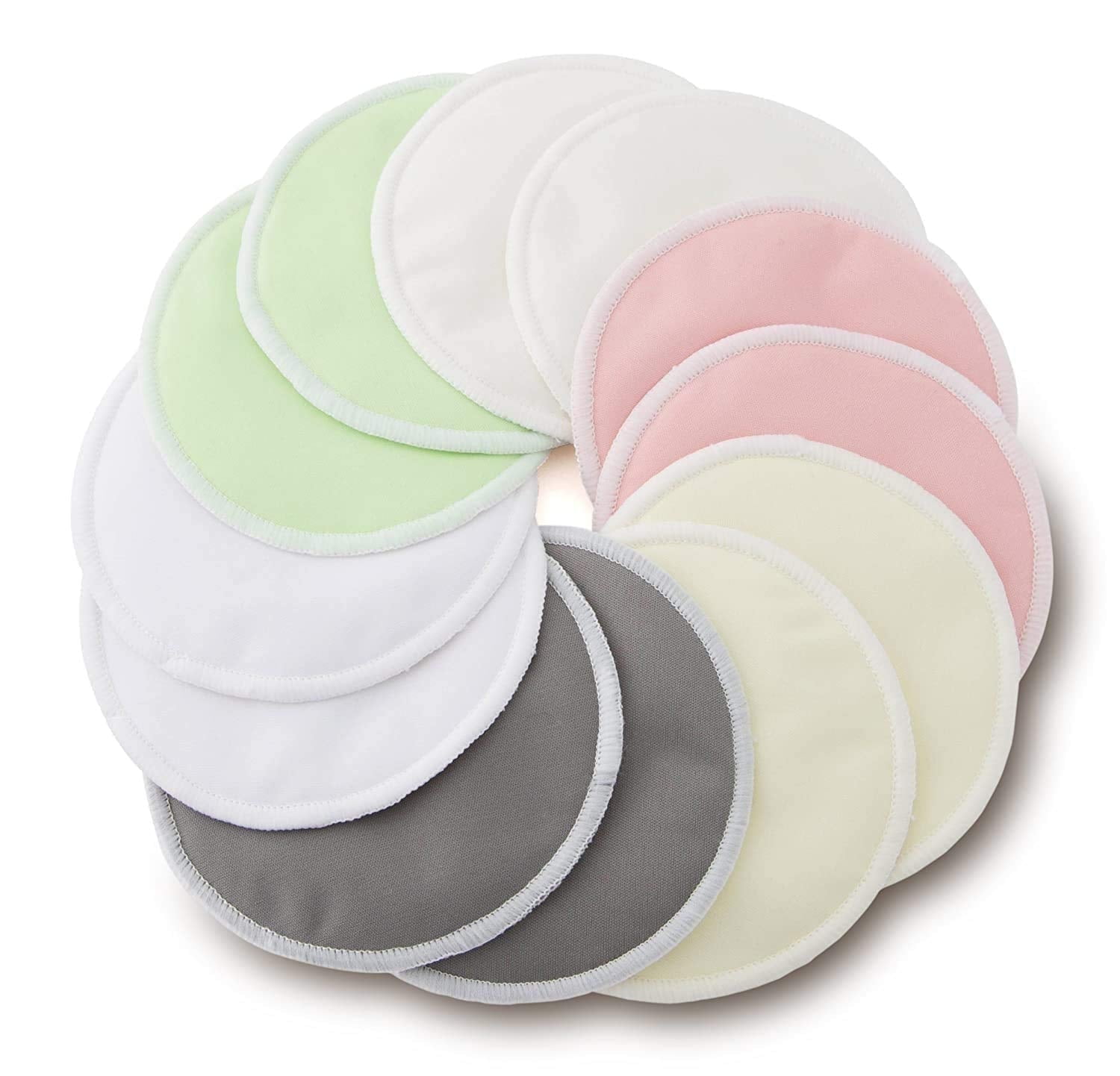 Enovoe 12-Pack Organic Bamboo Nursing Pads with Laundry Bag ...