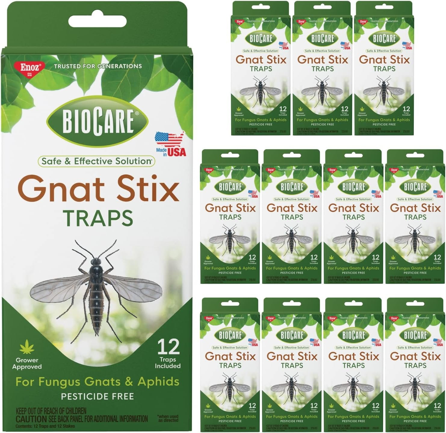 Enoz BioCare Gnat Stix for Fungus Gnats and Aphids, Pest Control for ...
