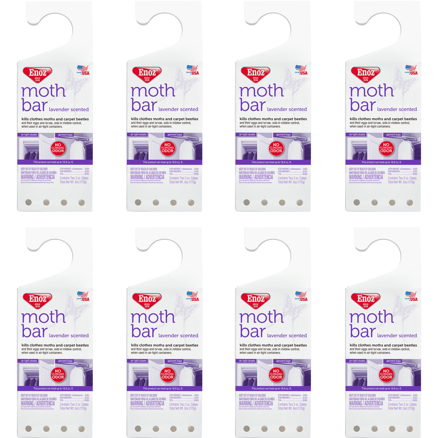 Enoz Lavender Scented Moth Bar, Hanging Moth Control Kills Moths, Eggs ...