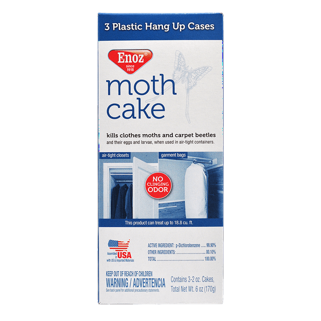 Enoz Moth Cake Plastic Hang Cases, Moth & Carpet Beetle Killer, 2 oz ...