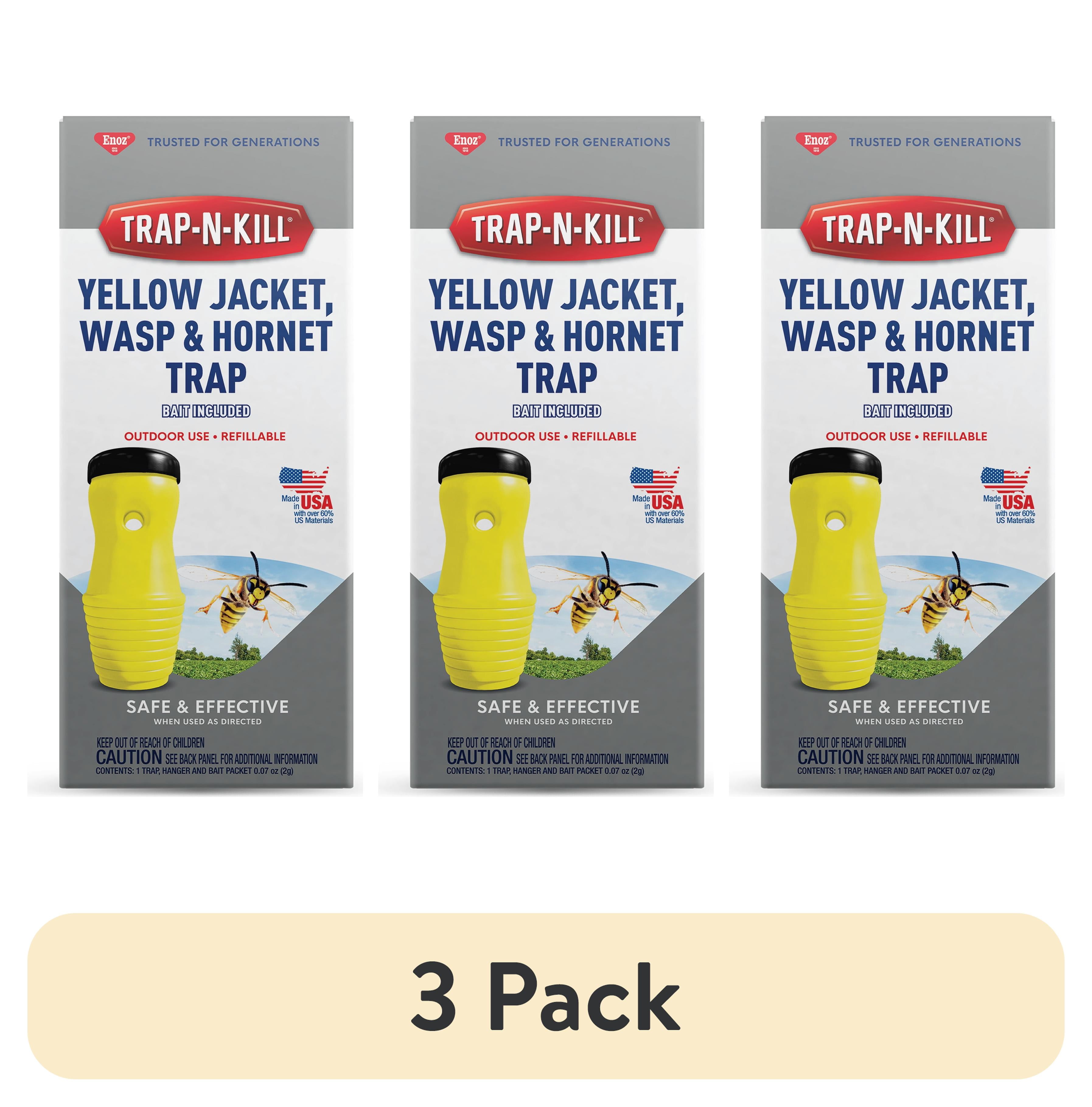 (3 pack) Enoz Trap N Kill Yellow Jacket Hornet and Wasp Trap with Bait ...